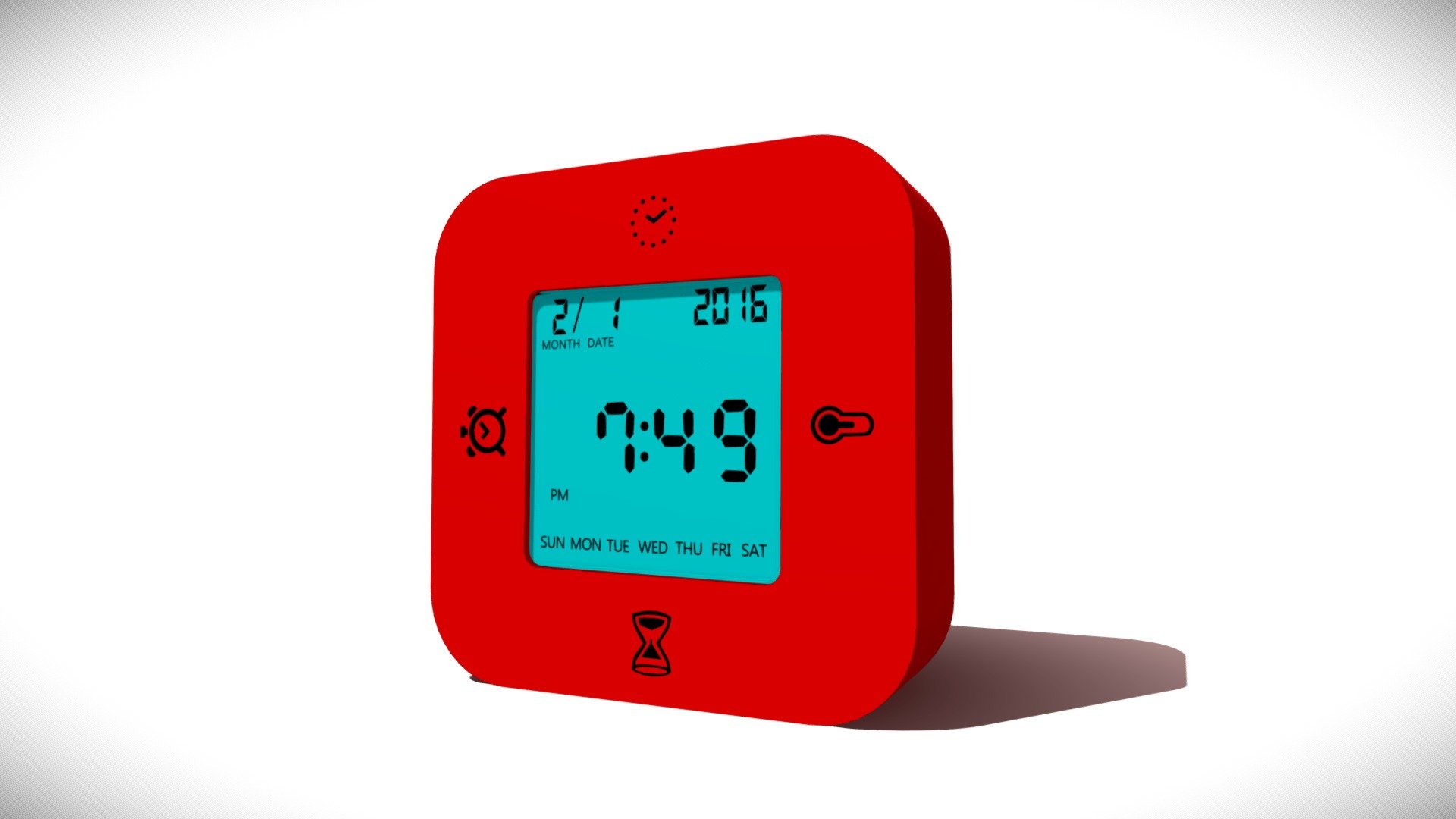 Digital clock - 3D model by misovery [a4804a3] - Sketchfab