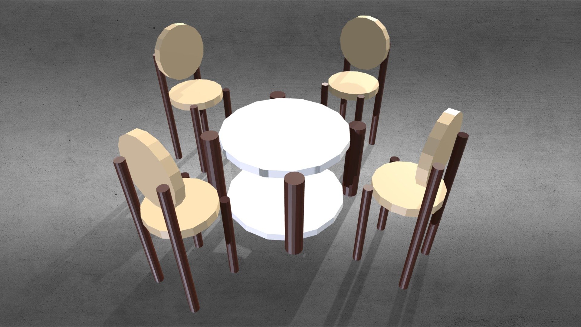 Table Chair - 3D model by 陳百薰 Pai-Hsun (@paihsun0602) [a481ece] - Sketchfab