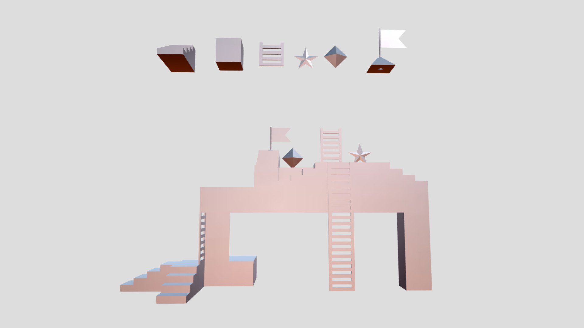 Simple 3d Platform (stackable) Assets - Download Free 3D model by ...
