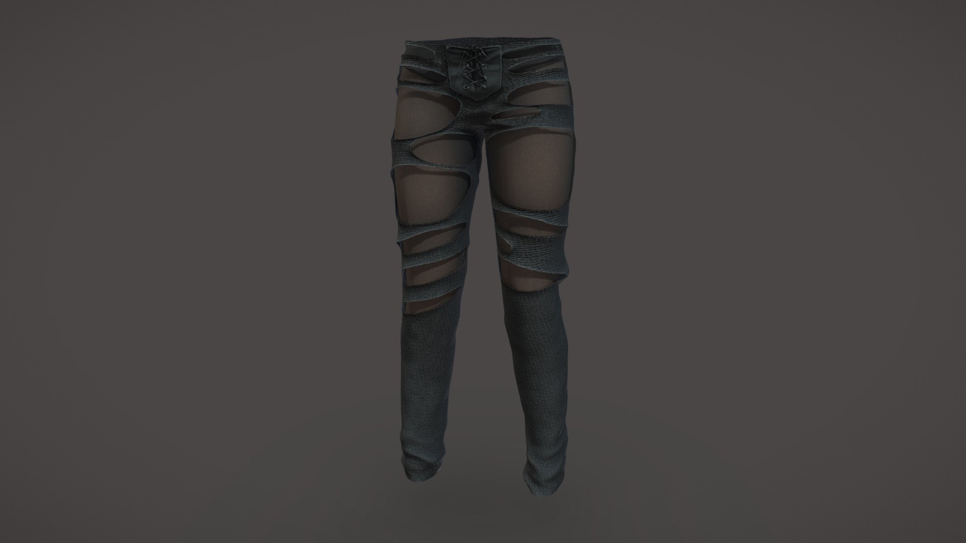 Female Ripped Denim Pants With Stockings - Buy Royalty Free 3D model by ...