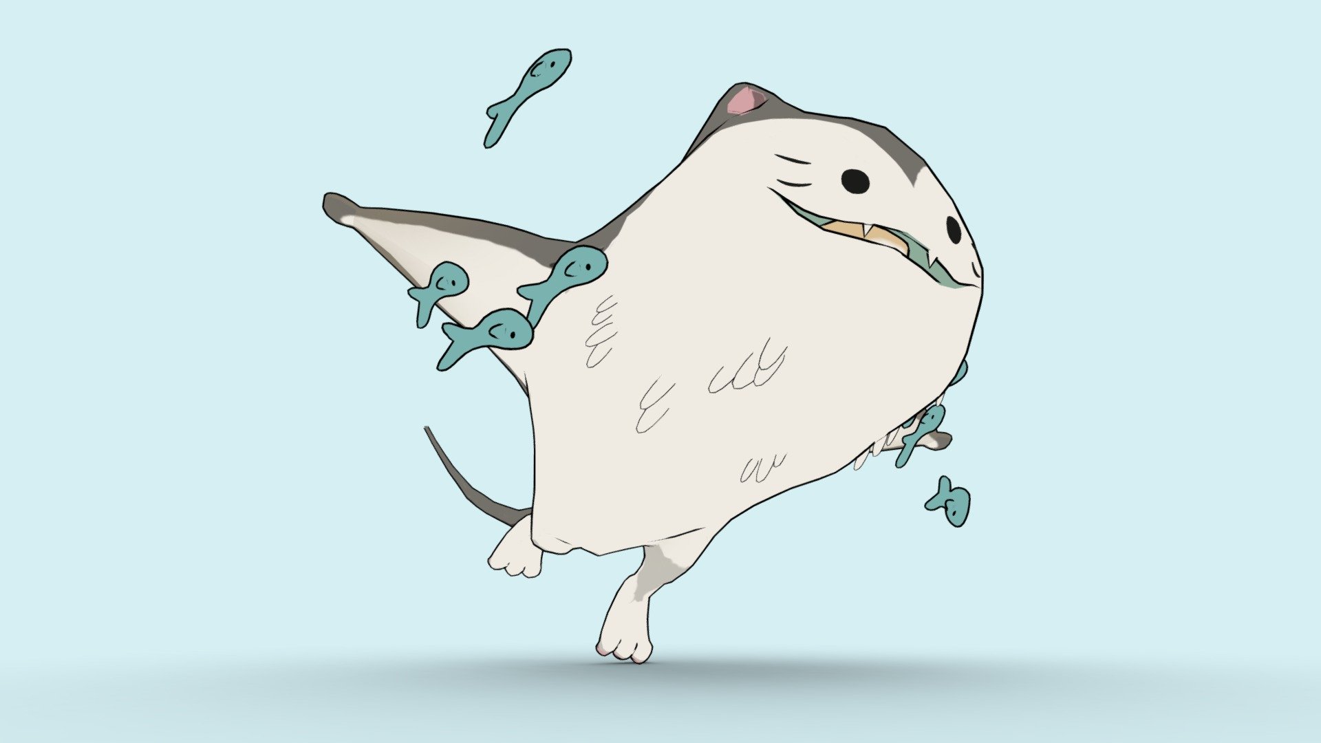 CatRay - yoginnnnnn - 3D model by Kaijin (@Kaijin13) [a486f8a] - Sketchfab