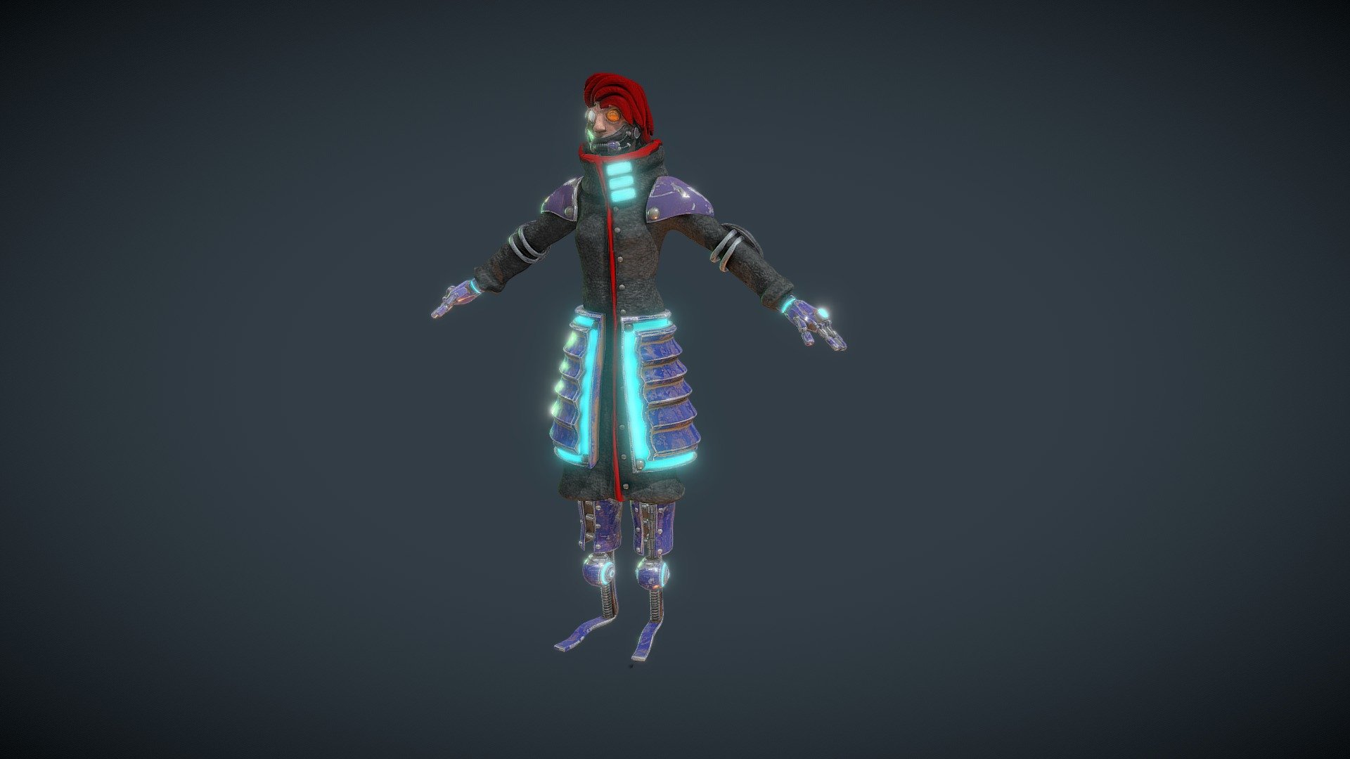 Cyberpunk police officer - 3D model by Coconut (@tomas.anglim.811 ...