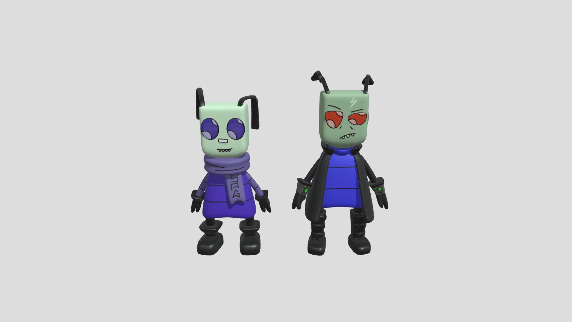 Jez & Spooj Artfight Attack - Download Free 3D model by Pew (@lemon.pew ...
