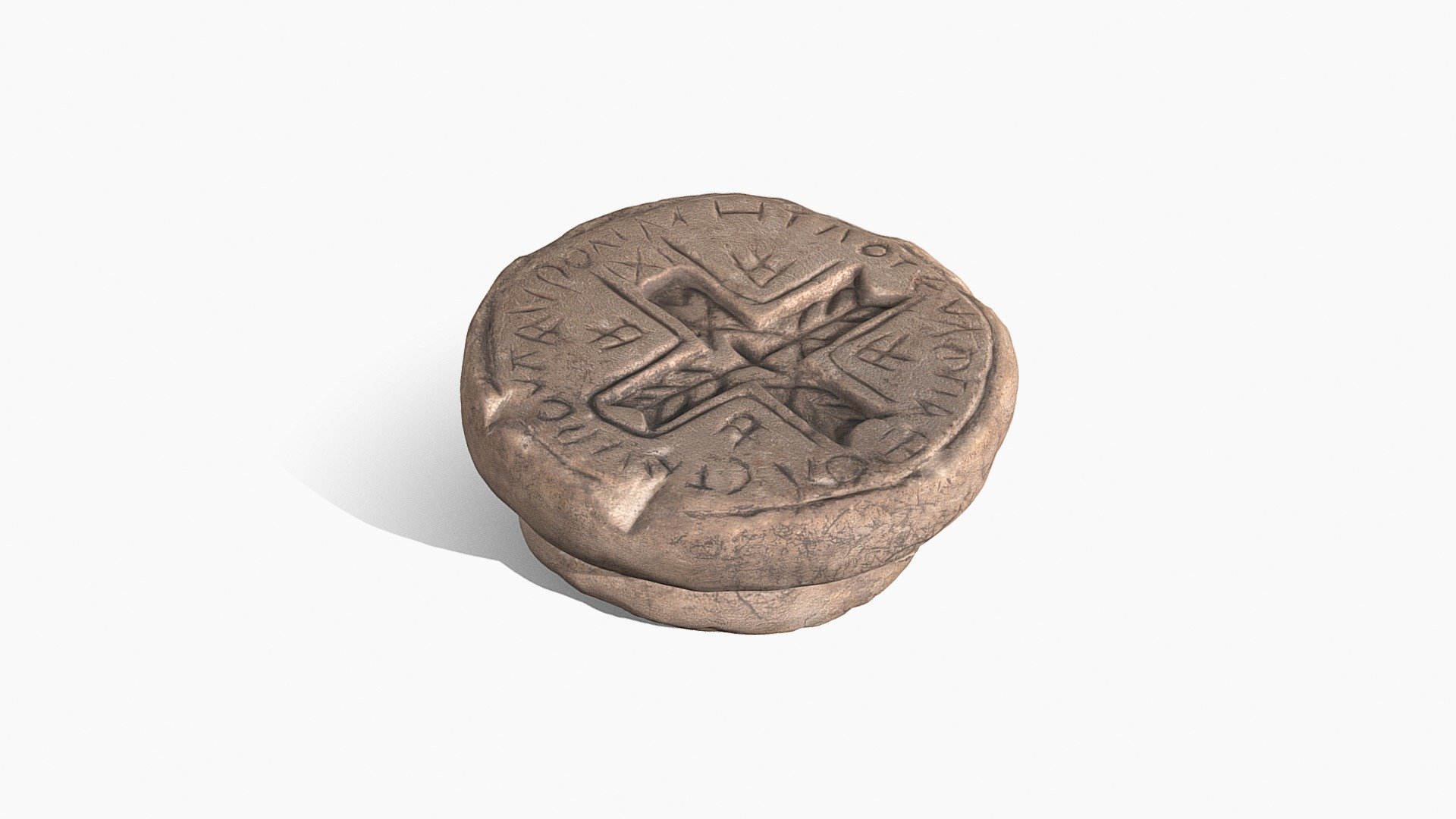 Holy bread seal, made of stone - 3D model by BOCCF - Bank of Cyprus ...