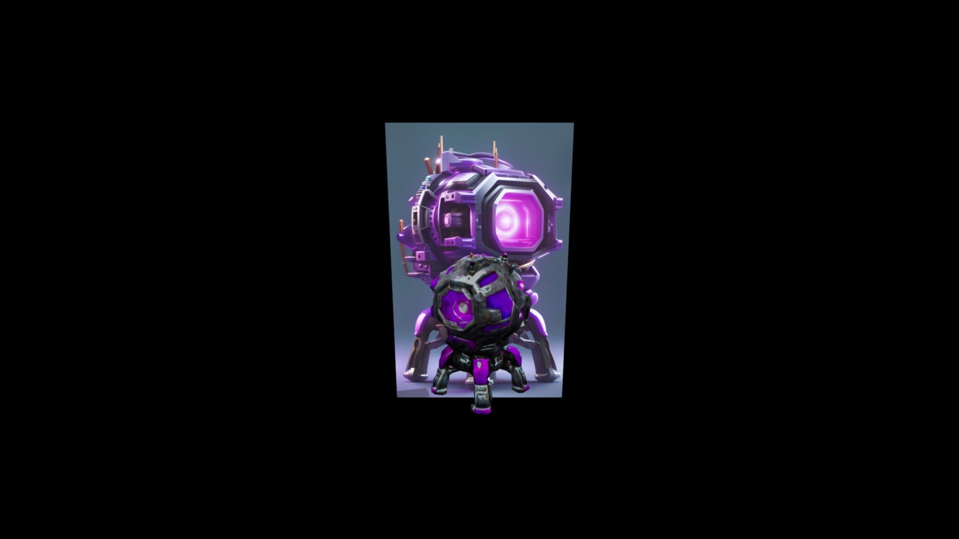 "Purple Robot with Purple Lens" A purple robo - Download Free 3D model ...