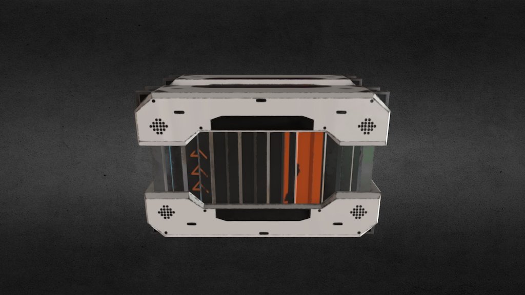 SciFi Space Crate - 3D model by colelarsonart [a497c0a] - Sketchfab