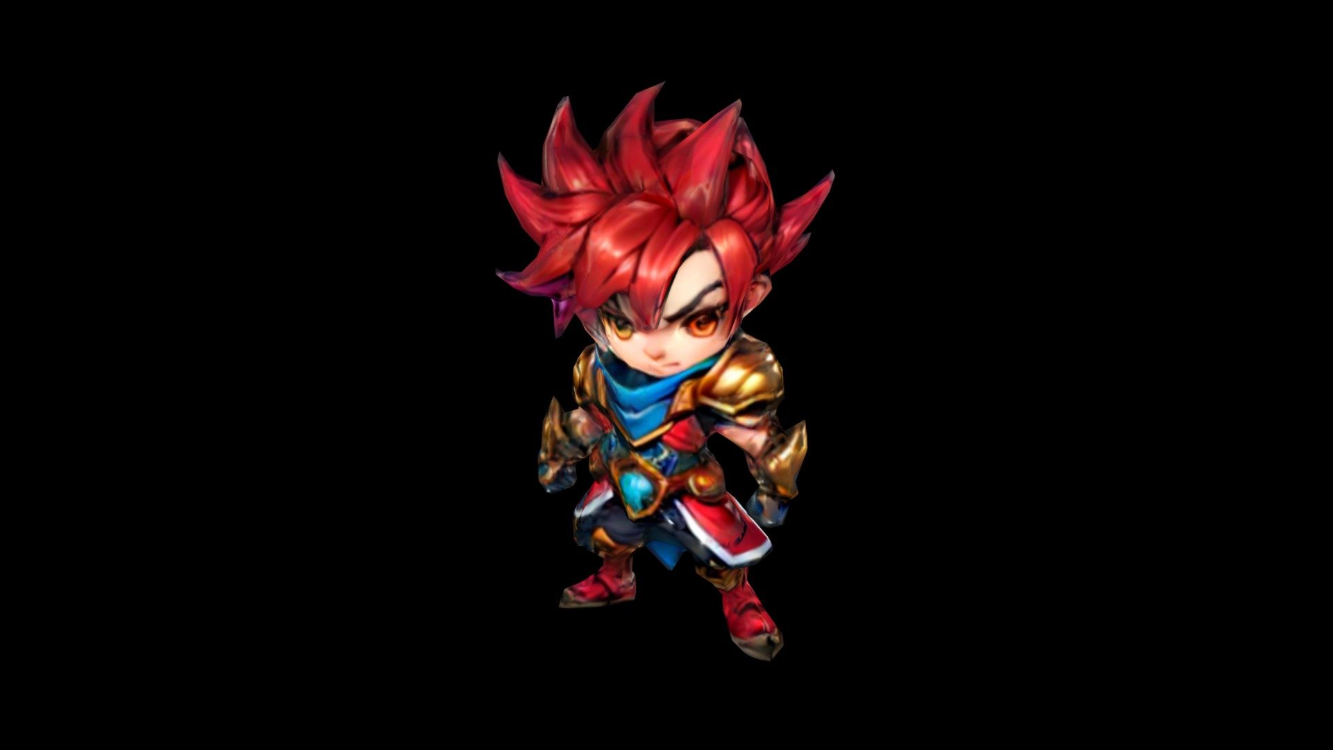 "Heroic Red-Haired Fighter" - Download Free 3D model by klrxyz [a498e57 ...