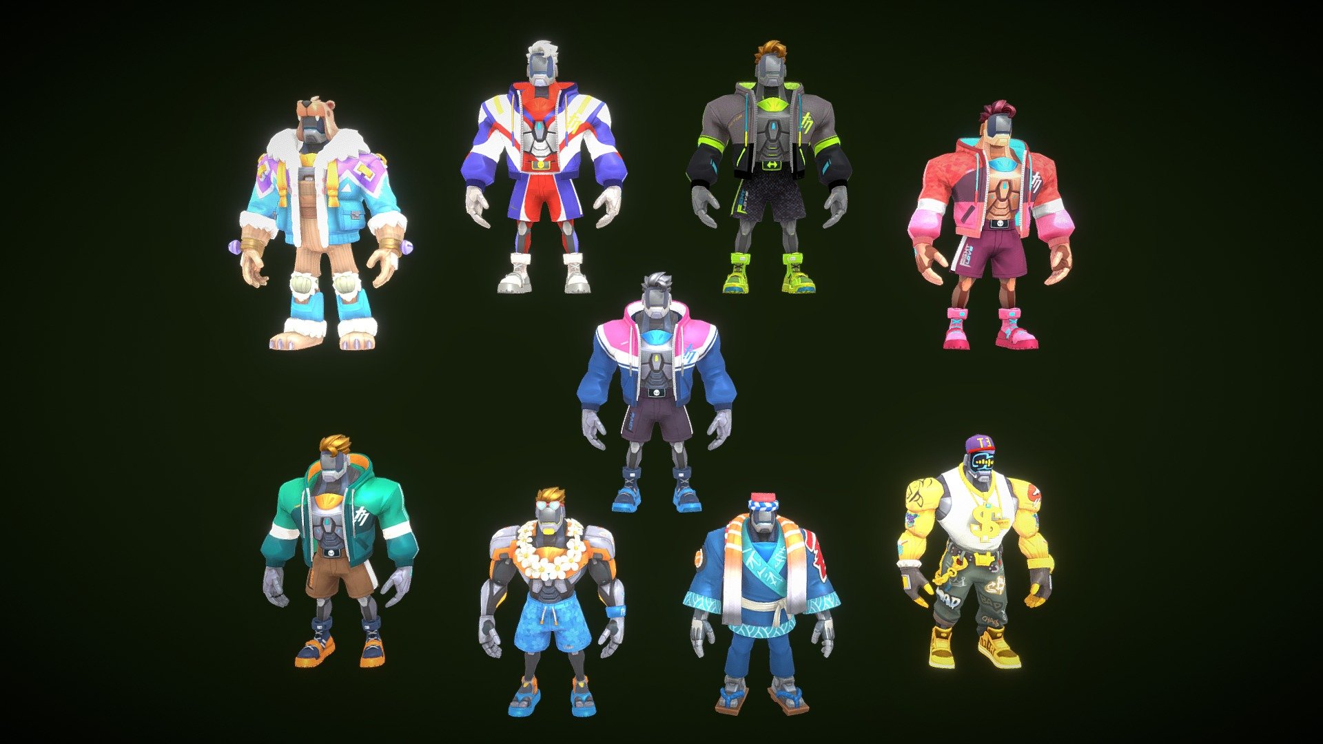 Cyborg gaming collection - Buy Royalty Free 3D model by Luna Studio ...