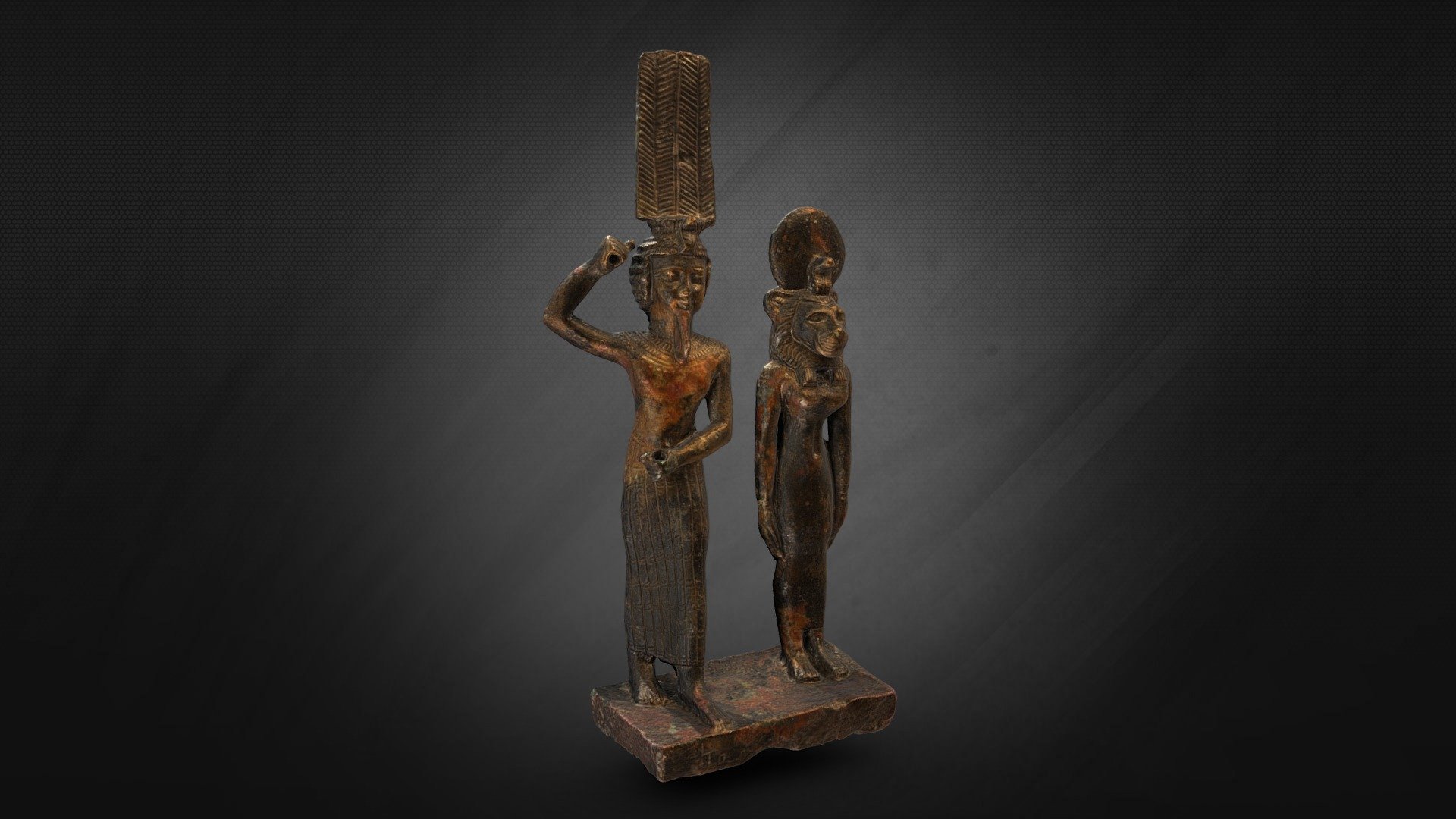 Onurisz és Mehit istenségek szoborcsoportja - 3D model by Museum of ...