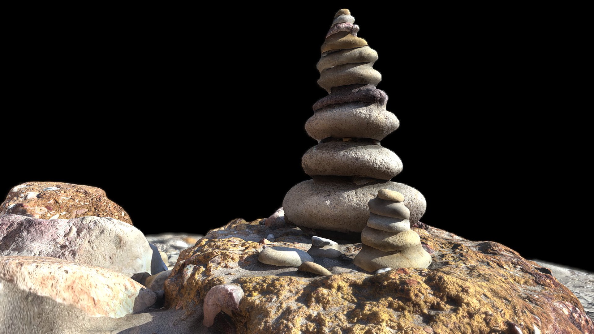 Pebble tower - Download Free 3D model by Georgios Tsampounaris (@tsabou ...
