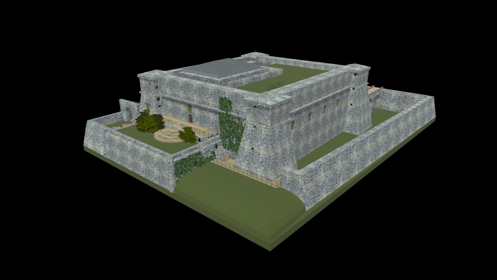 Brunella's Fortress (Italy) - 3D model by 3D View (@dimoduk) [a49a611 ...