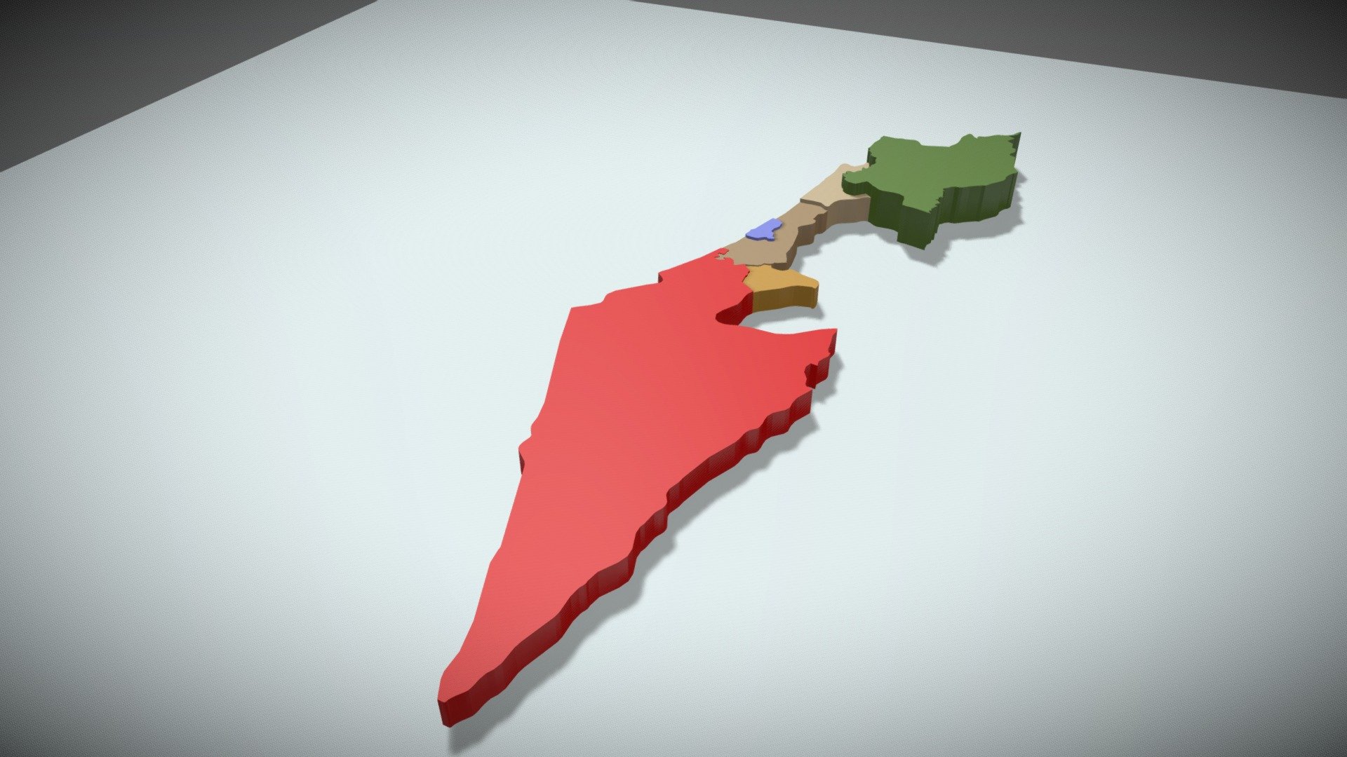 free 3d map model of israel - Download Free 3D model by sahil's map hub ...