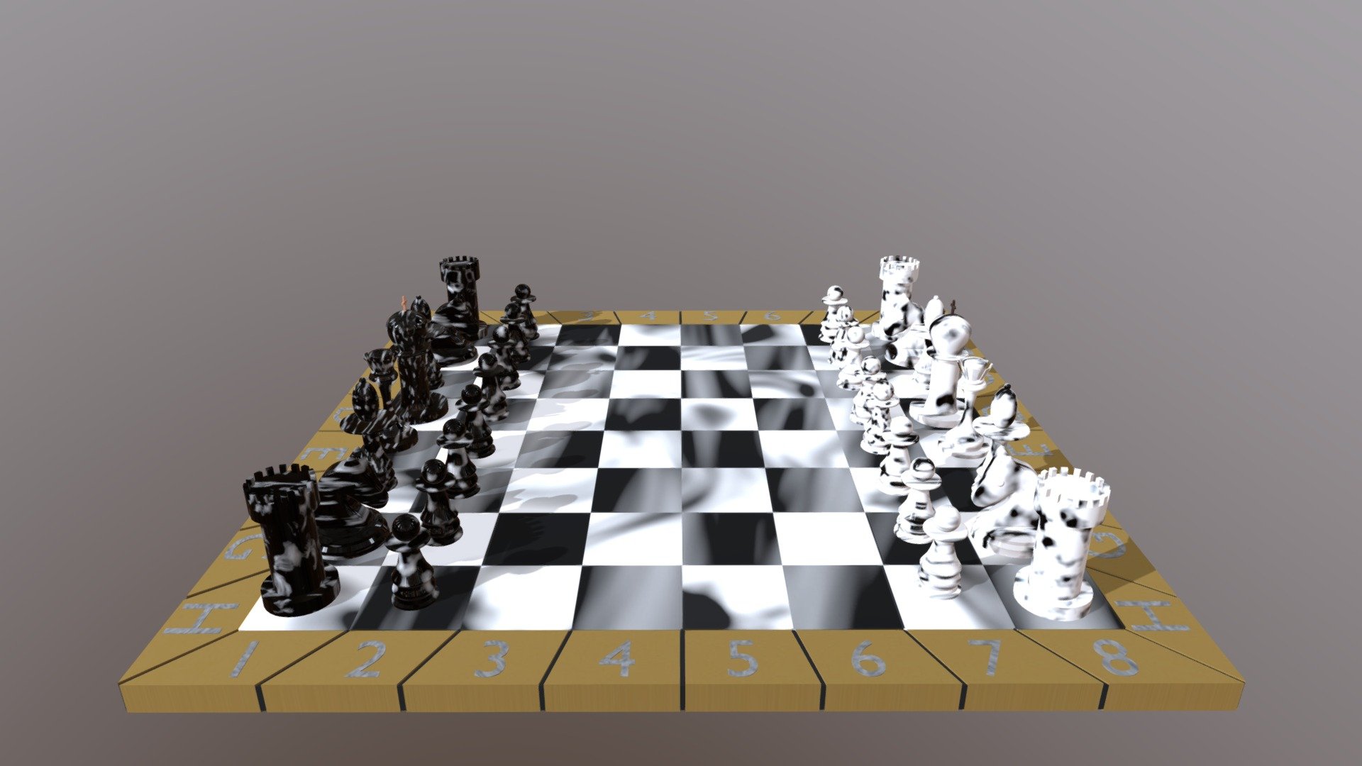 Complete Photorealistic Chess Set (Free) - Download Free 3D model by ...