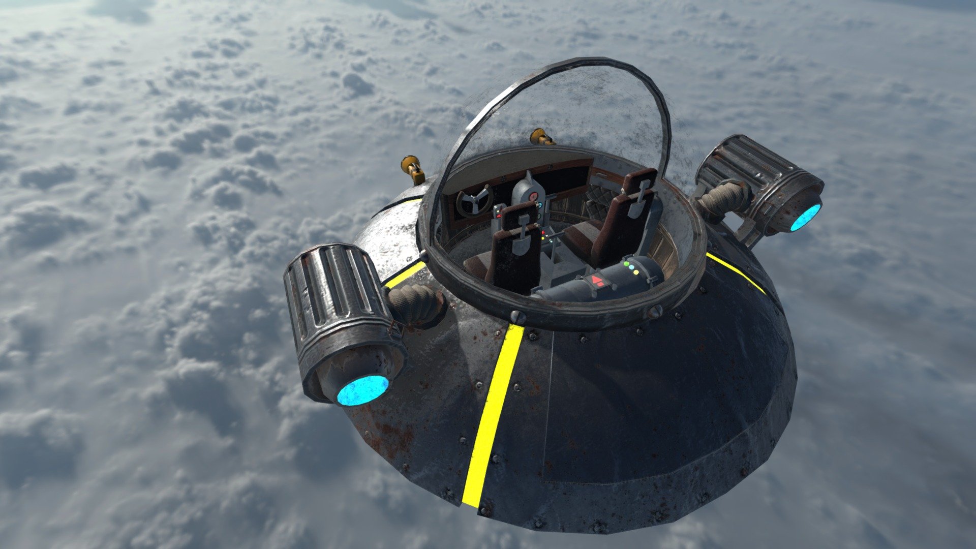 Rick & Morty space ship - 3D model by jorgerevilla [a49e10b] - Sketchfab