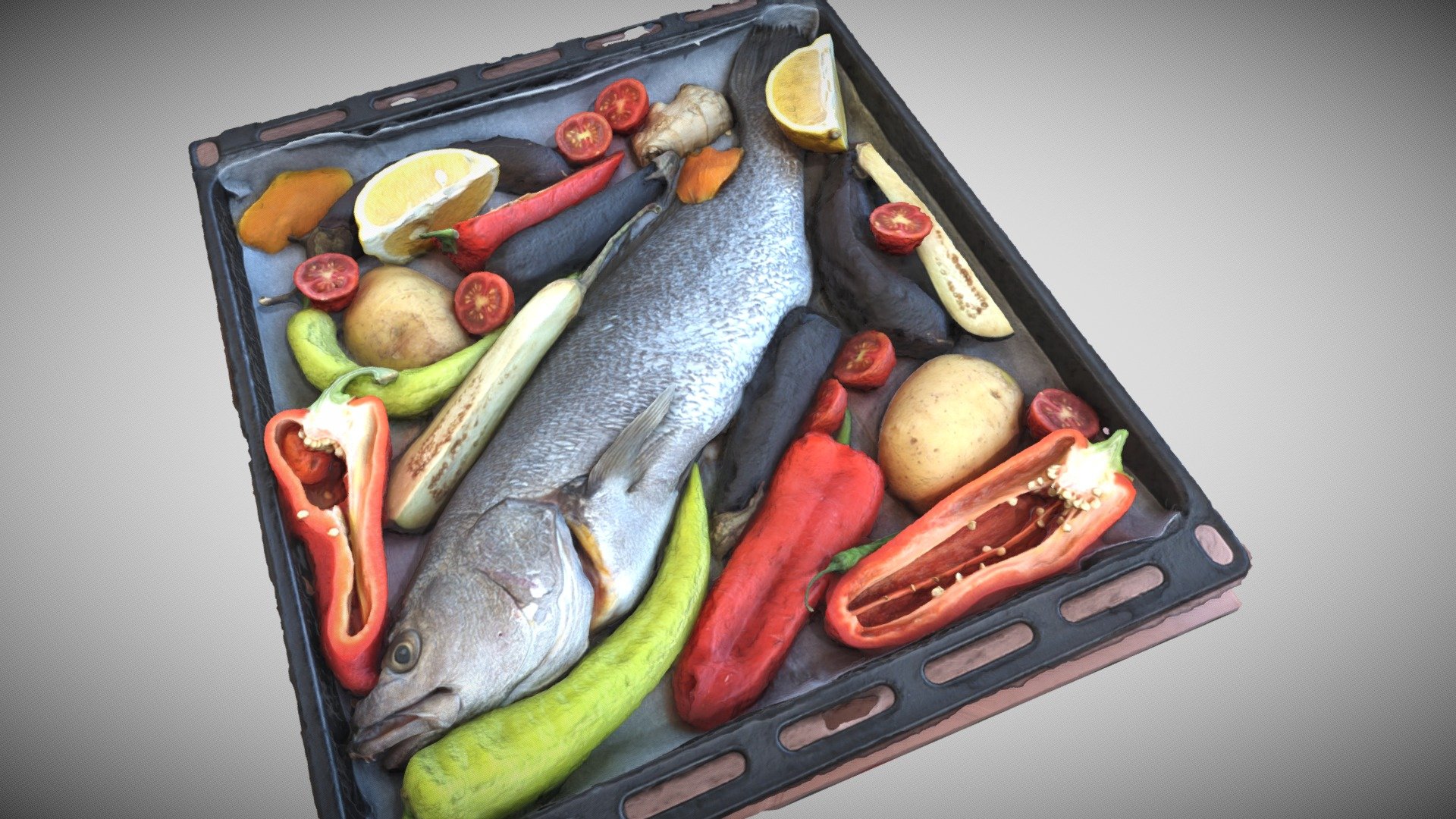 Fish and Veggies - Download Free 3D model by kulturschokolade.org ...