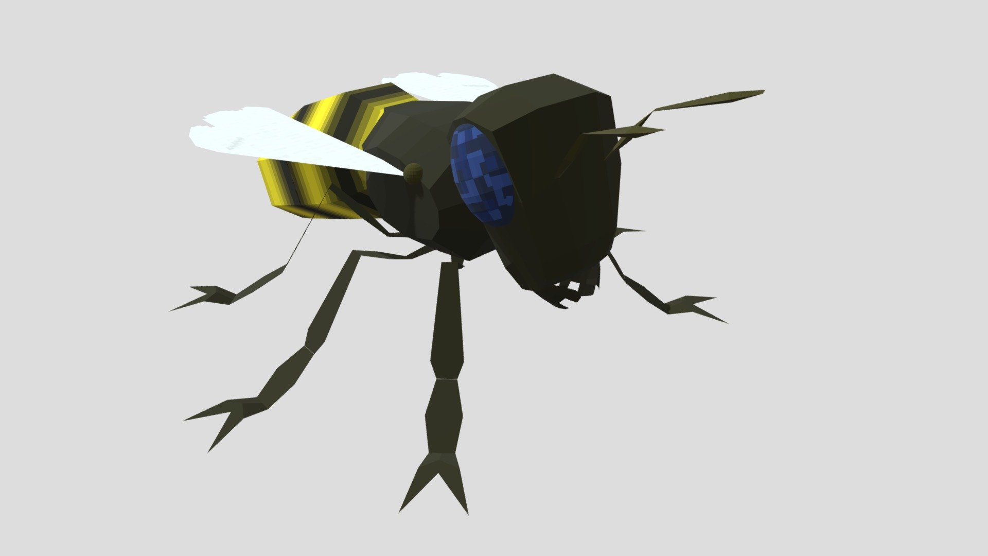 Low Poly Bee - 3D model by ningy [a49efb5] - Sketchfab