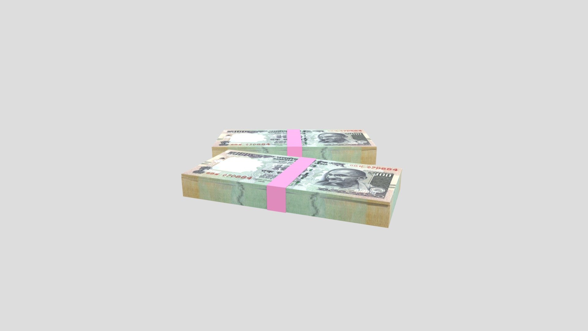 Indian 100 Note Currency Bundle AR VR PBR - 3D model by multicrowstudio ...