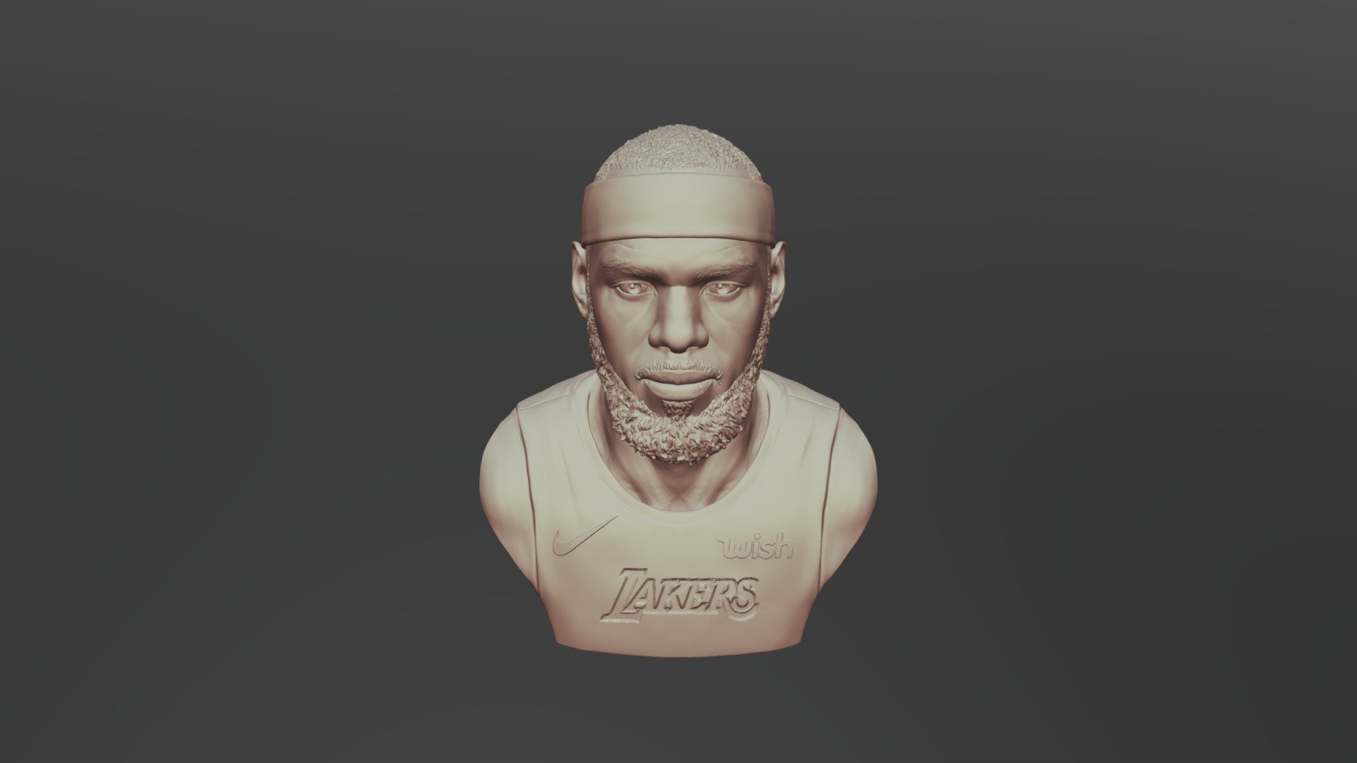 Lebron James in Lakers jersey Ready to 3D print - Buy Royalty Free 3D ...