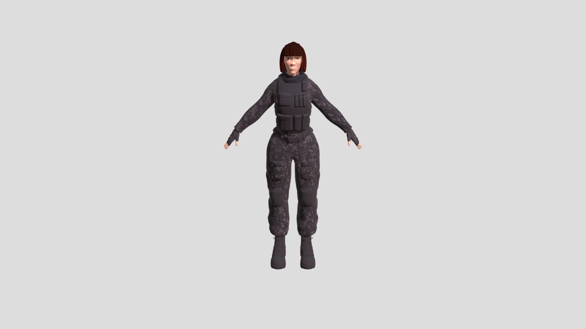 Stylized Female Soldier - 3D model by Misclick_King [a4a7cd3] - Sketchfab