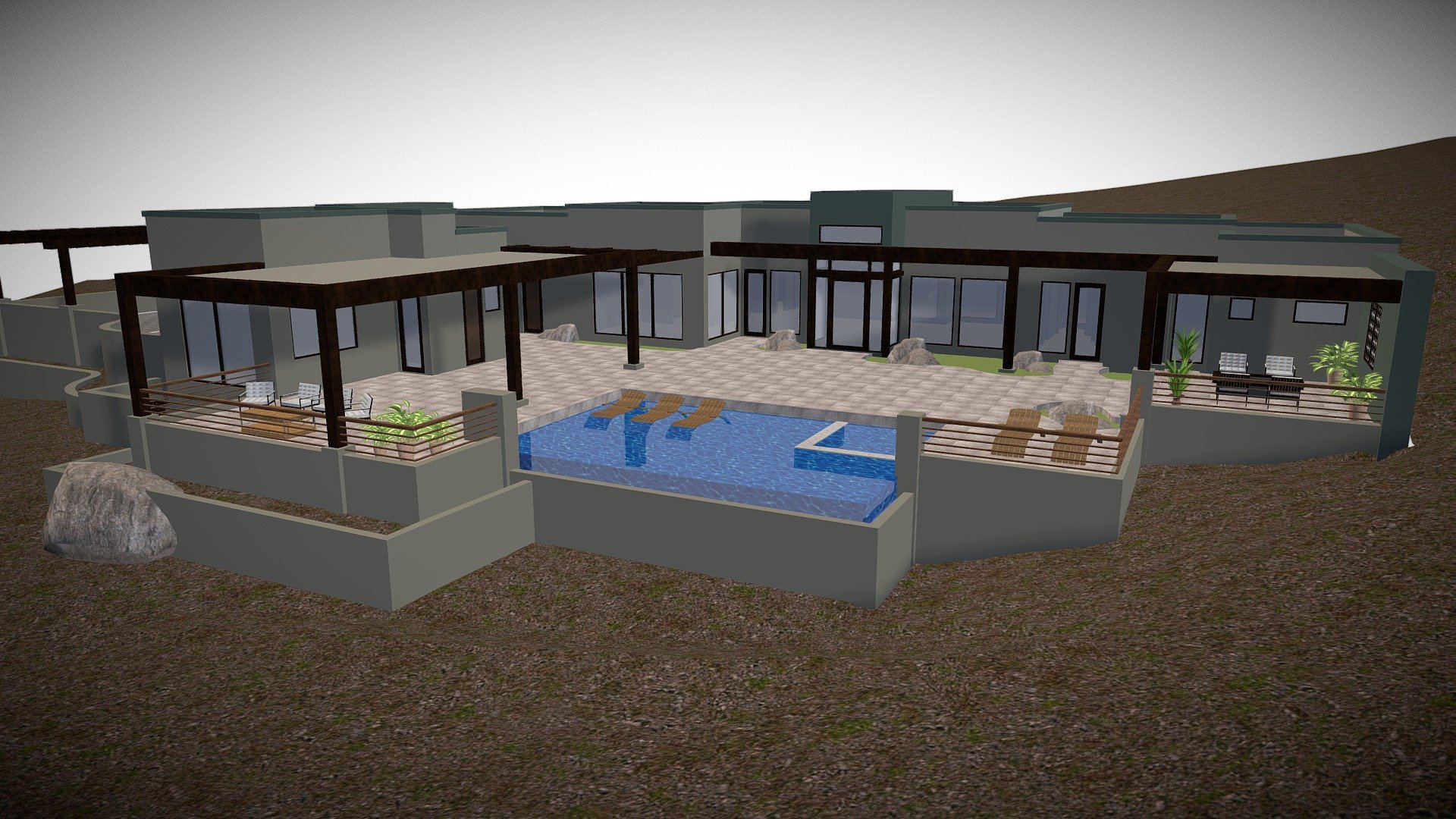 Bessler Residence - 3D model by Jessica Hutchison-Rough ...