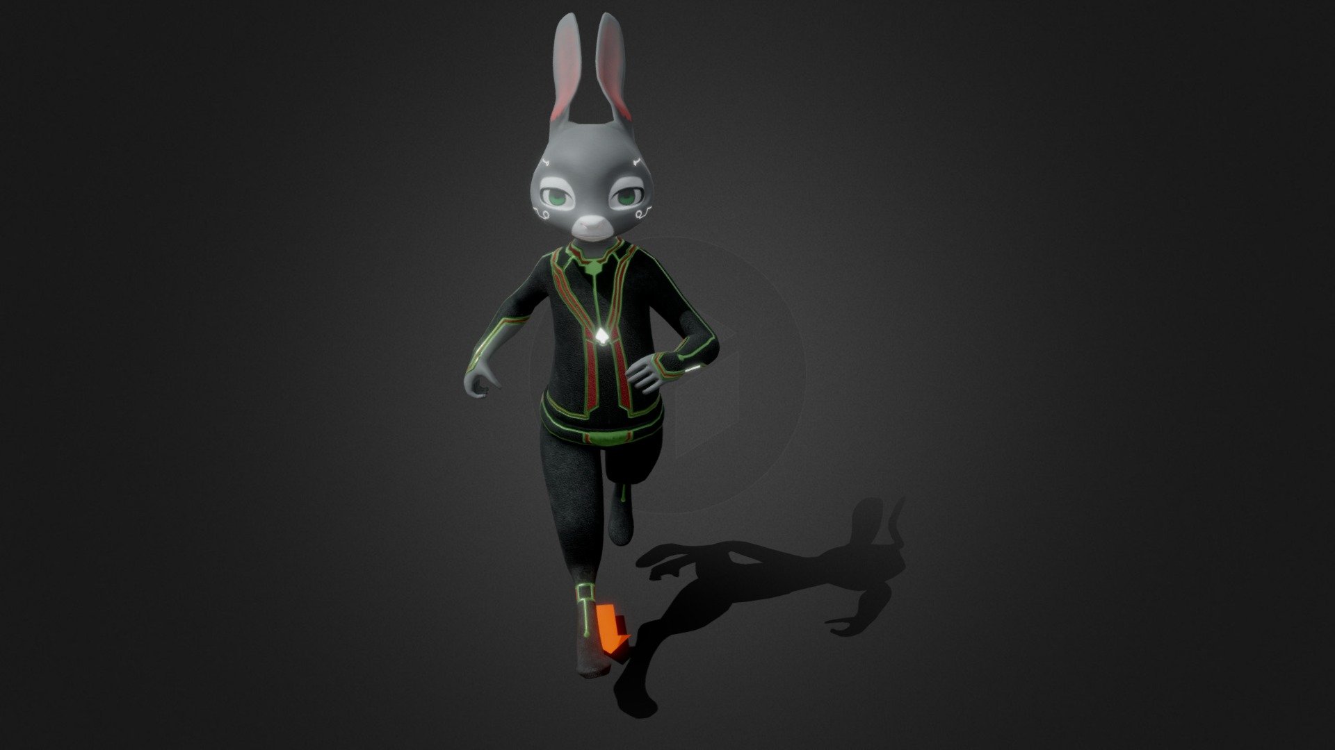 Super Bunny - 3D model by Monhoo [a4b06b4] - Sketchfab
