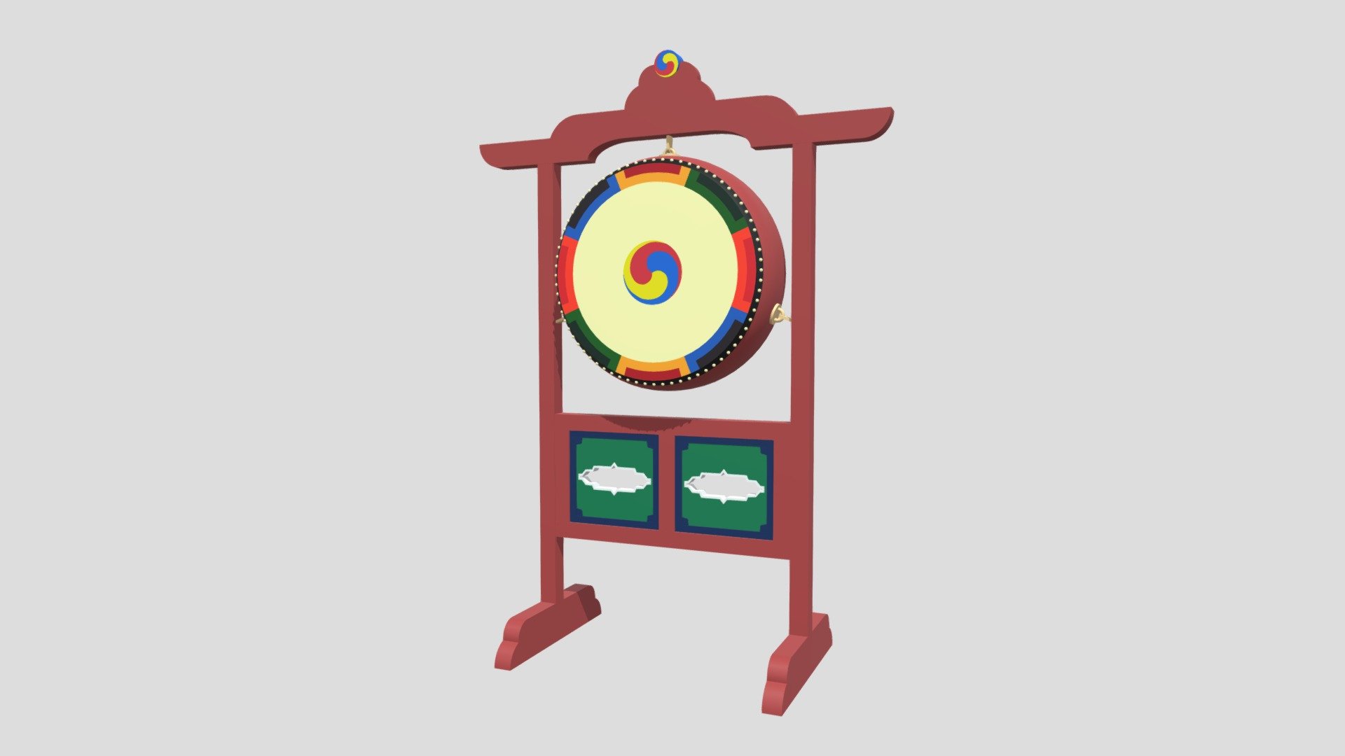 Korean Traditional Drum Buk Jwa-Go - Buy Royalty Free 3D model by ...