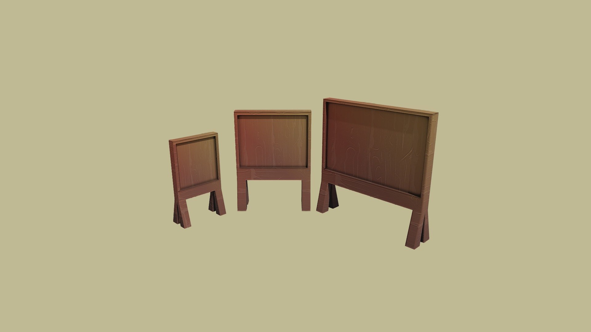 Stylized Wooden Sign - Download Free 3D model by Enes Kaplan (@Enes ...