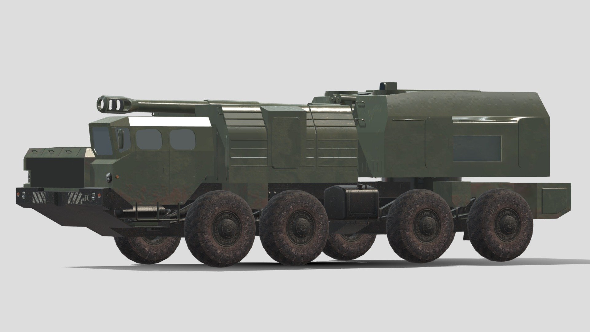 A-222 BEREG SELF-PROPELLED ARTILLERY - Download Free 3D model by ...