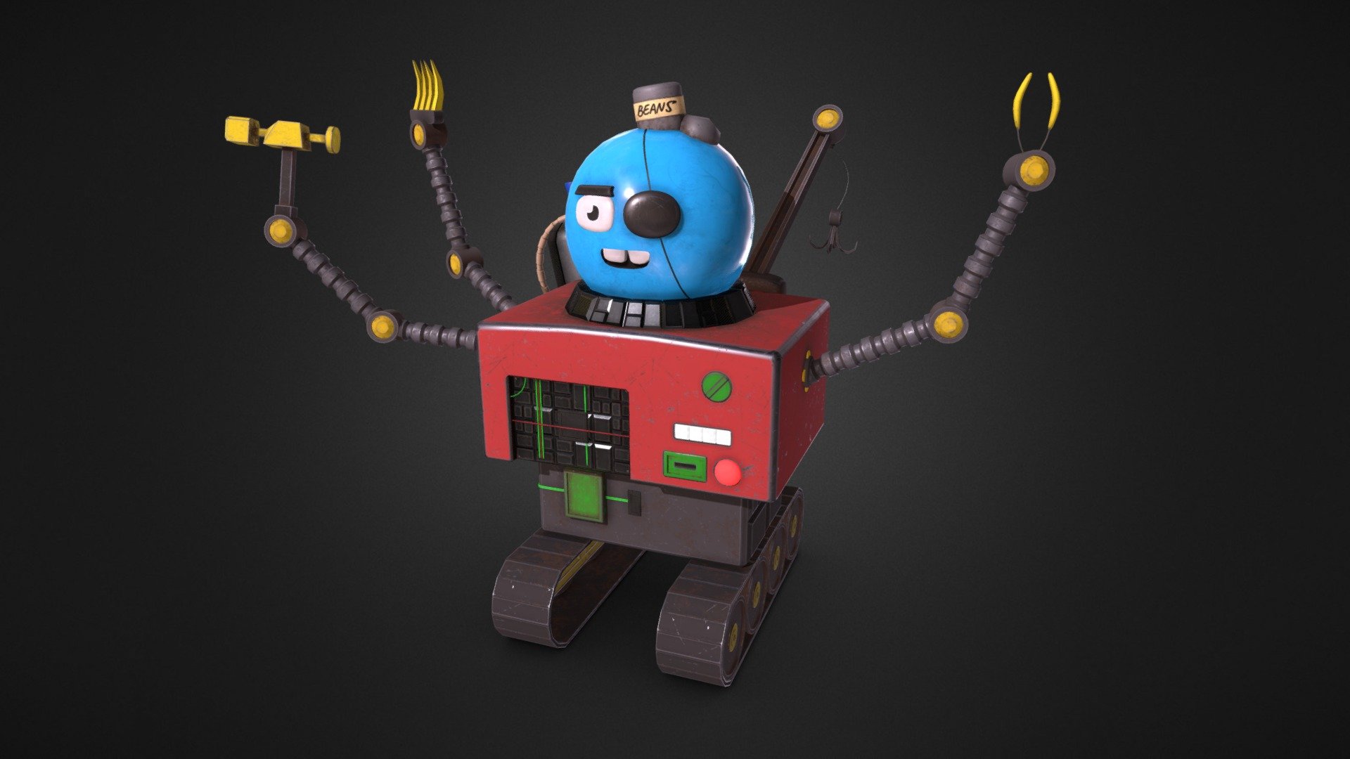 Junkyard Scrap Robot - 3D model by ARKBlender (@ARKS-3D-Studio ...