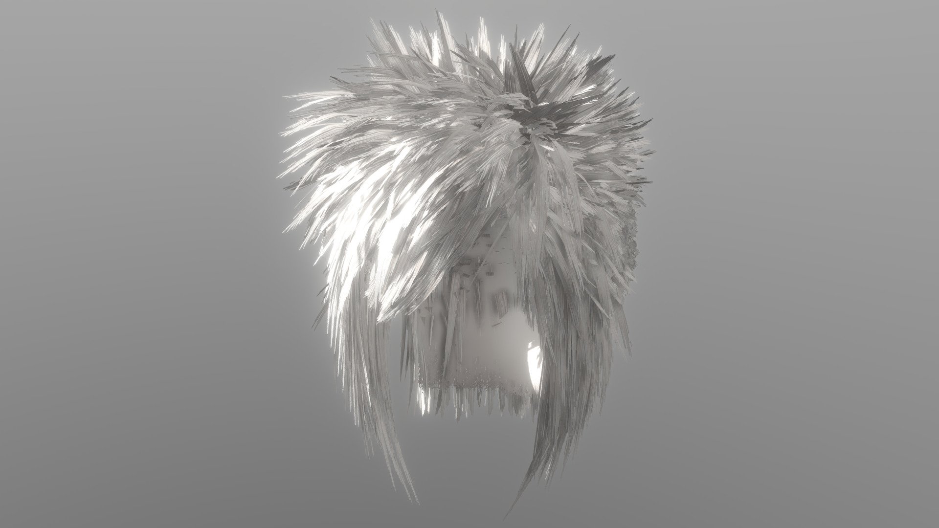 Wild Mullet Hair (Silver Mist) - Buy Royalty Free 3D model by ...