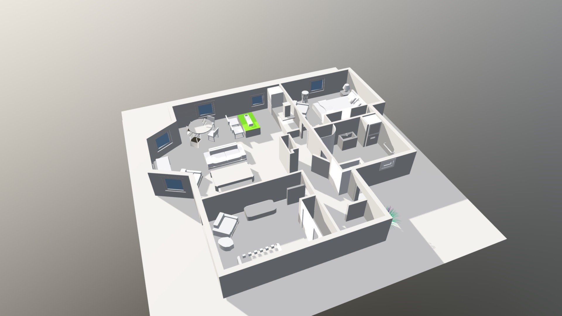 Floor plan - 3D model by abdul181993 [a4b5b7f] - Sketchfab