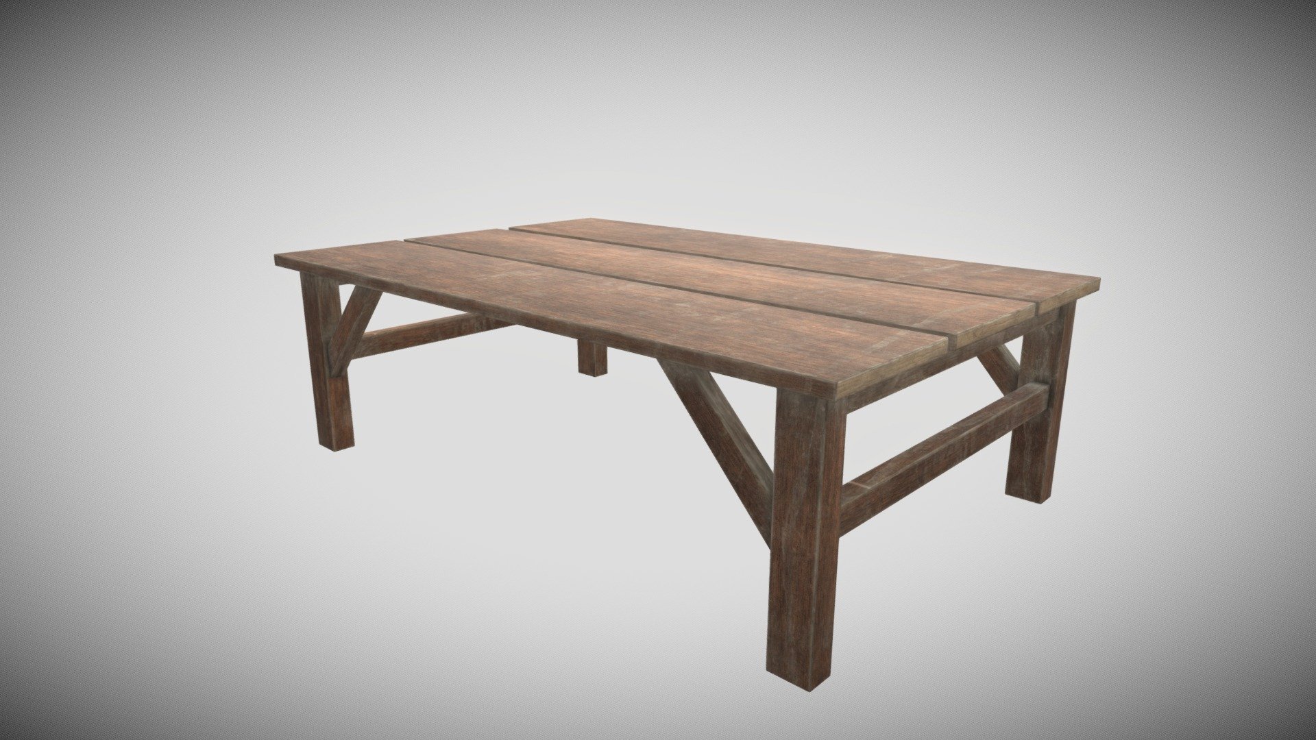 Old wooden dining table - Download Free 3D model by Teslov [a4b9217 ...