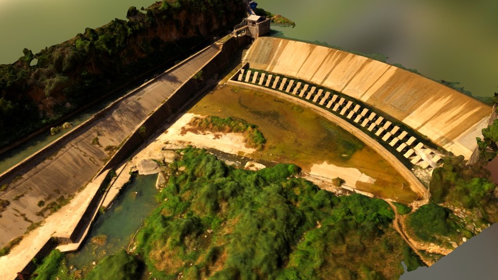 Bobwalk Dam 3D Terrian Model - 3D model by jamaicauav [a4b95d9] - Sketchfab