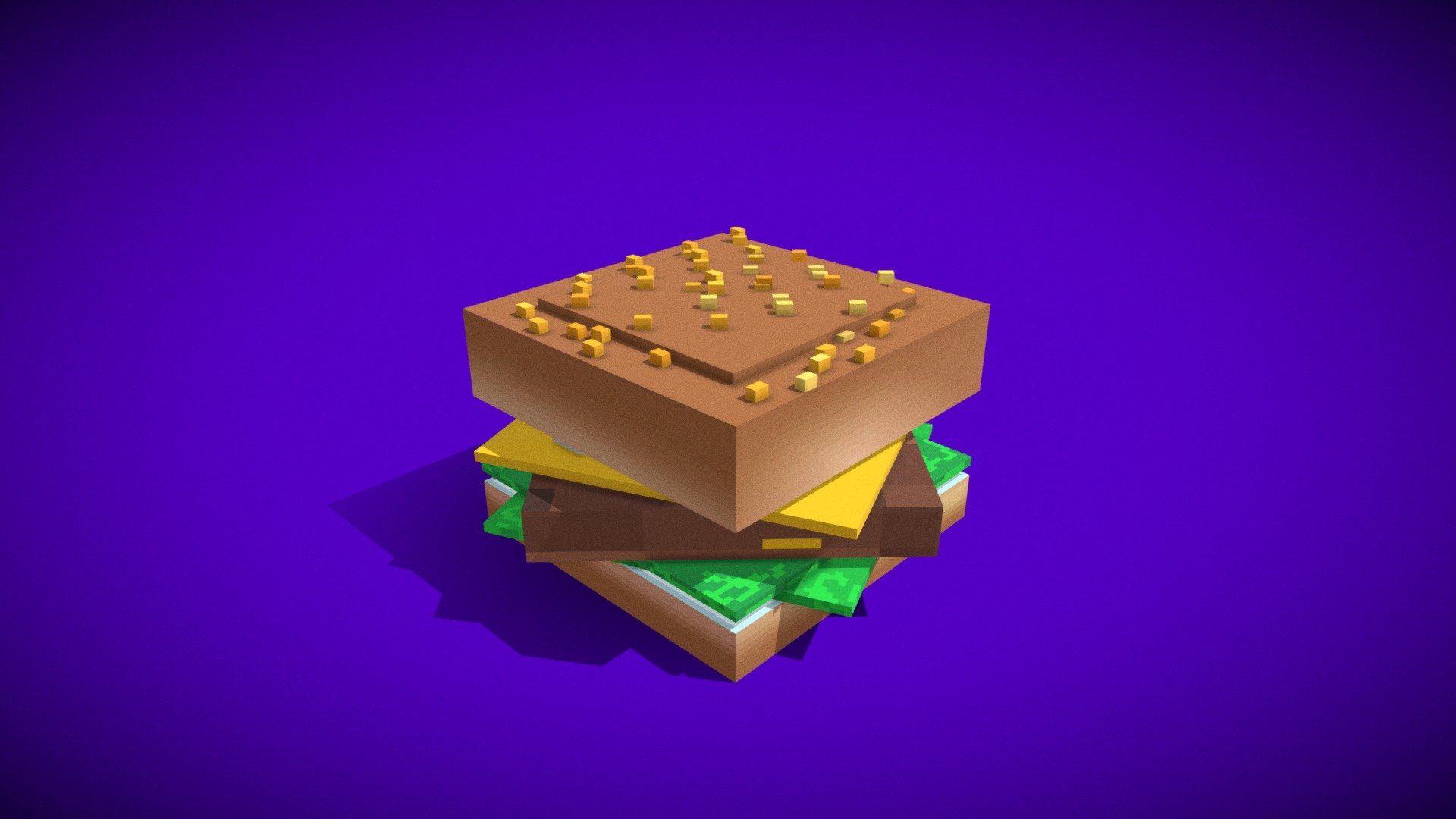 Minecraft Hamburger - 3D model by Claudio.Gerbino [a4c1928] - Sketchfab