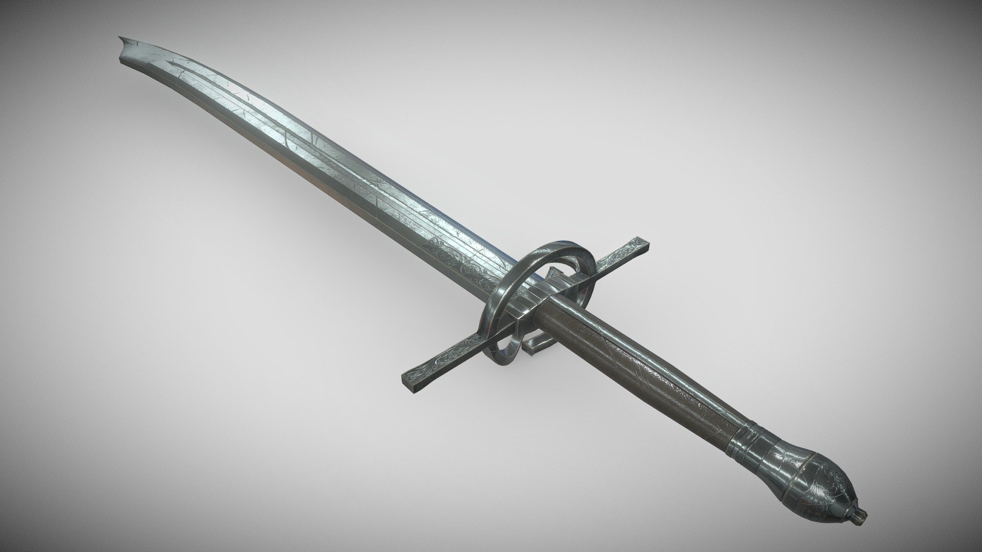 Renaissance Falchion - Steel - Download Free 3D model by EmClear ...