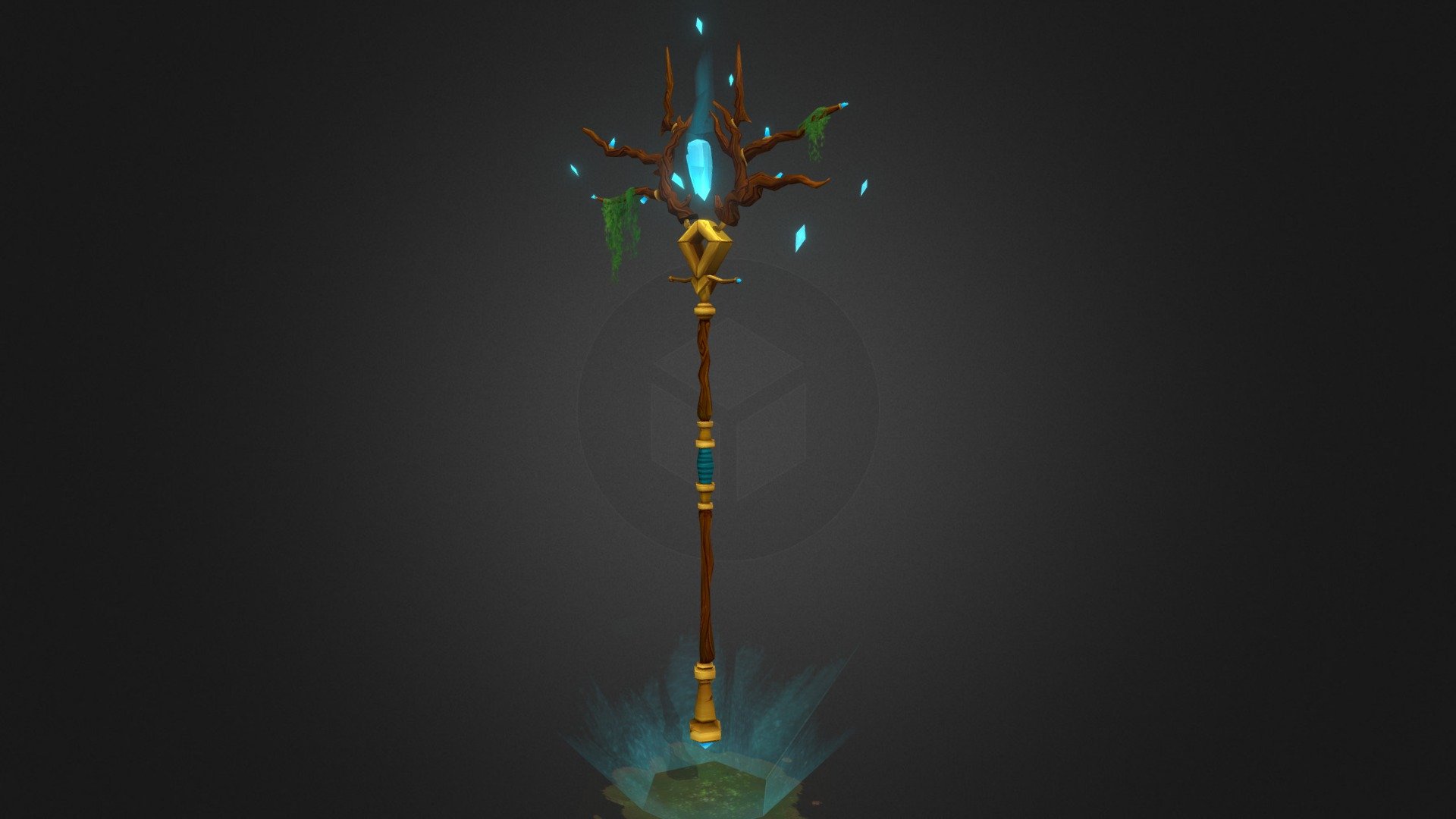 Golden Daïm staff - Download Free 3D model by Evie Verstappen ...