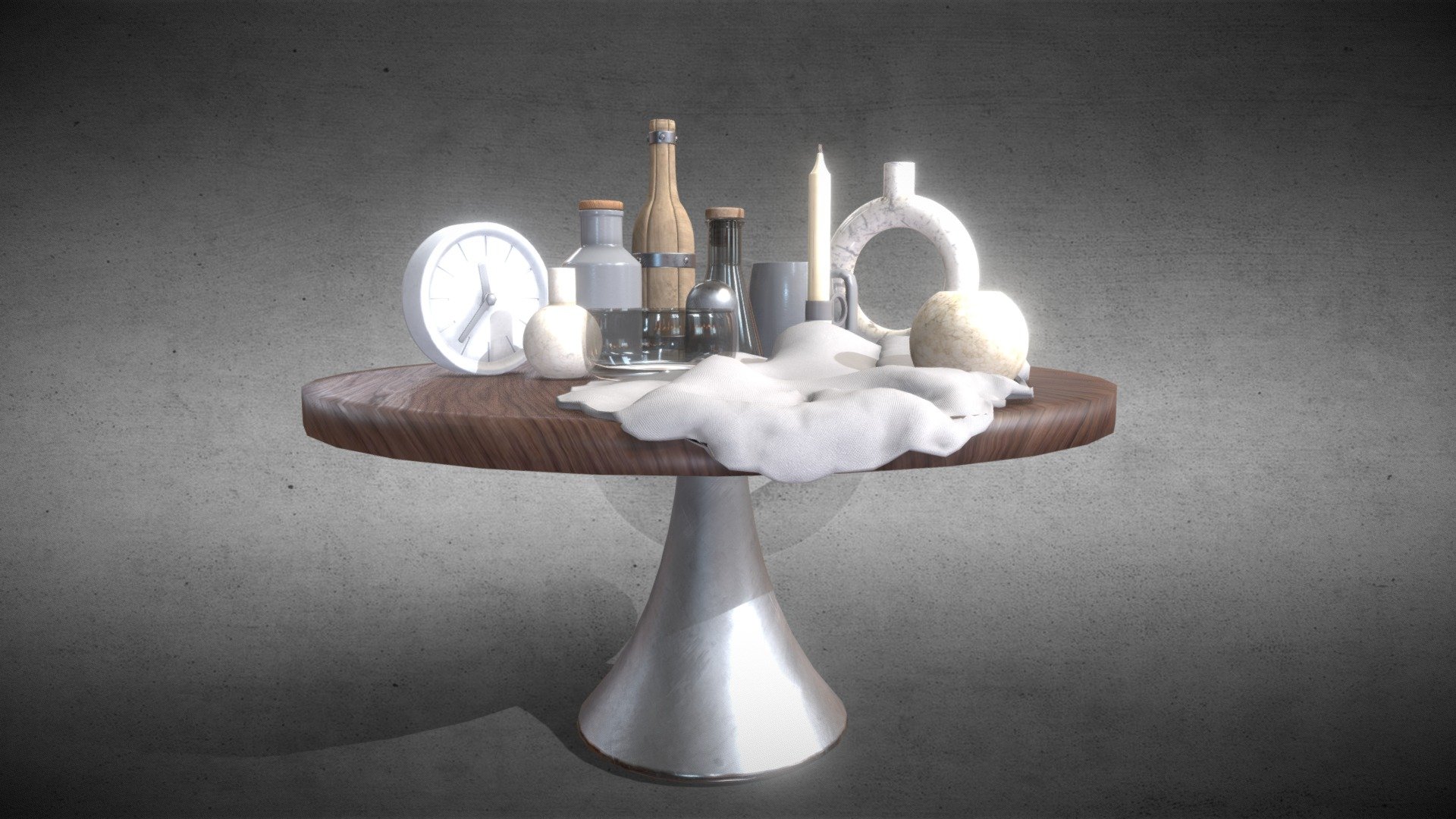 Table with objects - 3D model by shet123888 [a4c53a5] - Sketchfab