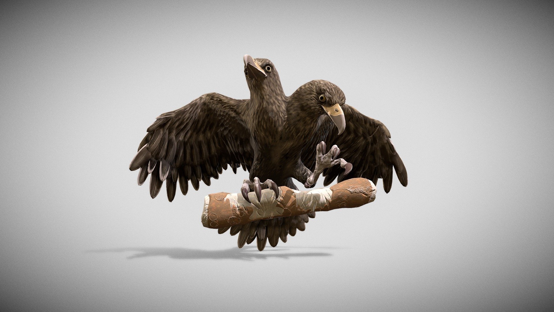 two-headed eagle Low-poly 3D model - Buy Royalty Free 3D model by spartankaKst [a4c554a ...