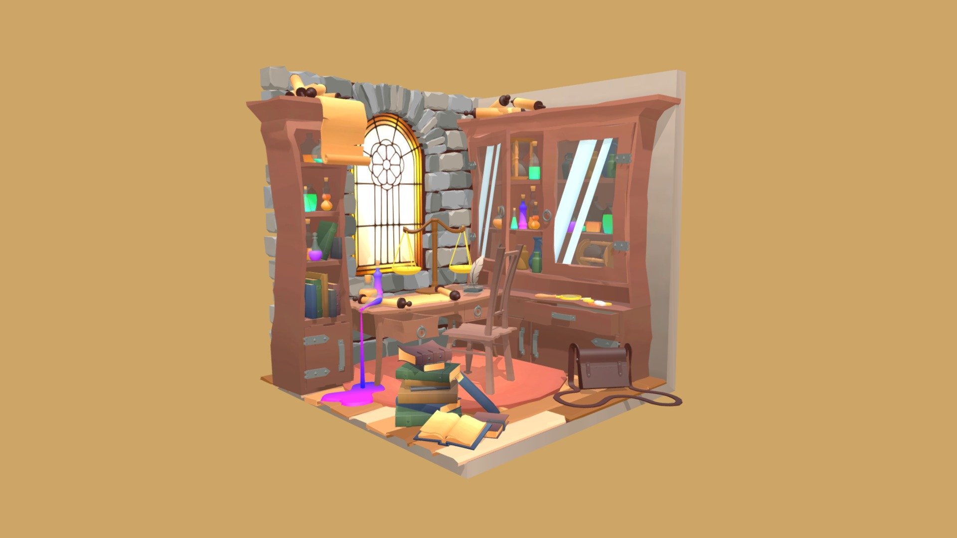 wizarding_workshop - 3D model by Anouk Paardekam (@Ravennest13 ...
