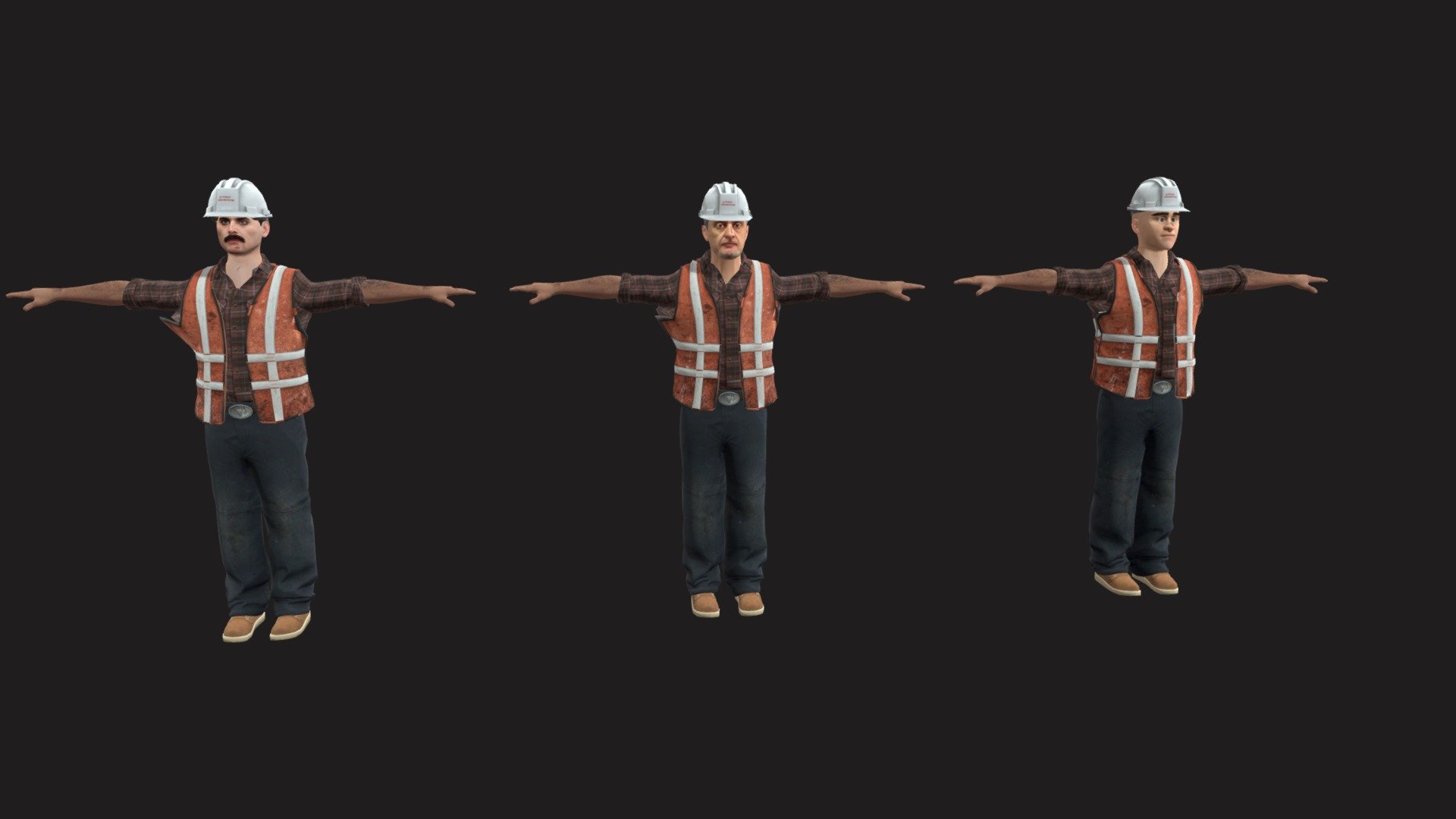 3-6TMD Workers RIGGED - 3D model by TG13730 [a4c6260] - Sketchfab