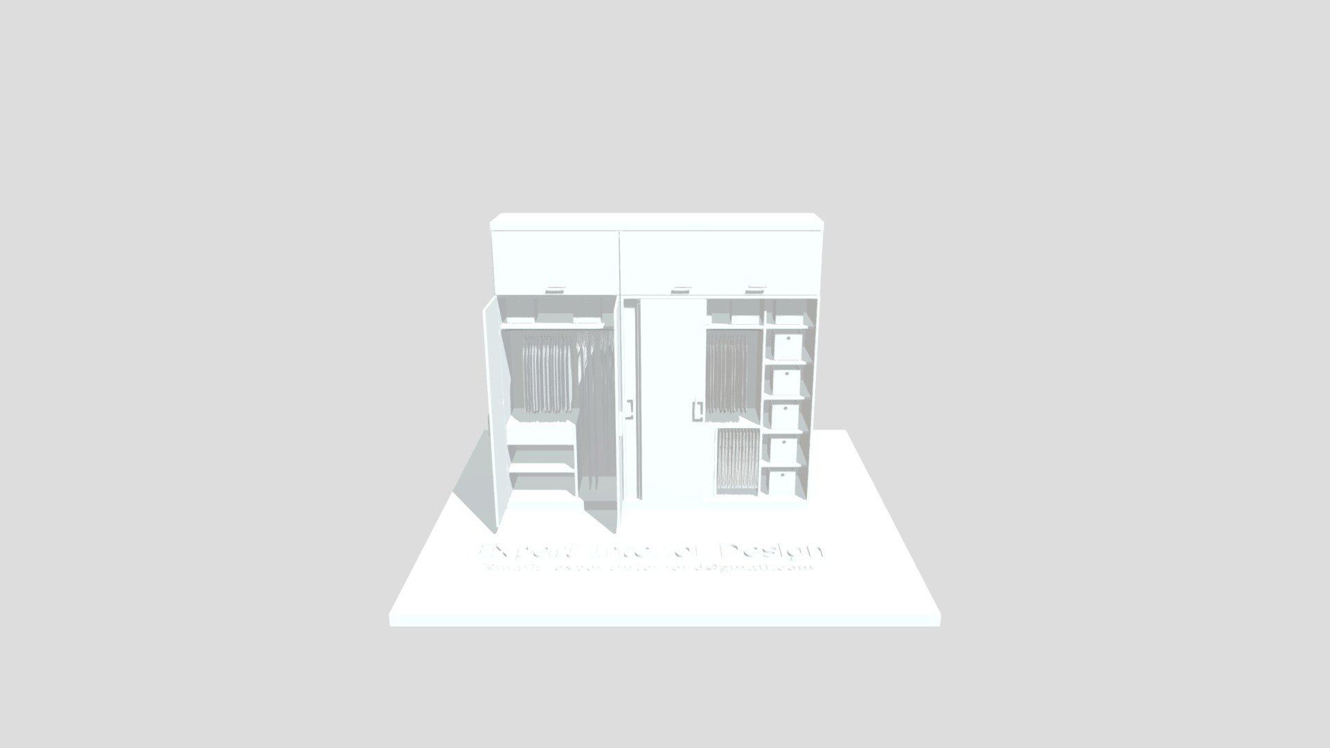 Modular Wardrobe Design for Home - 3D model by Expert Interior Design ...