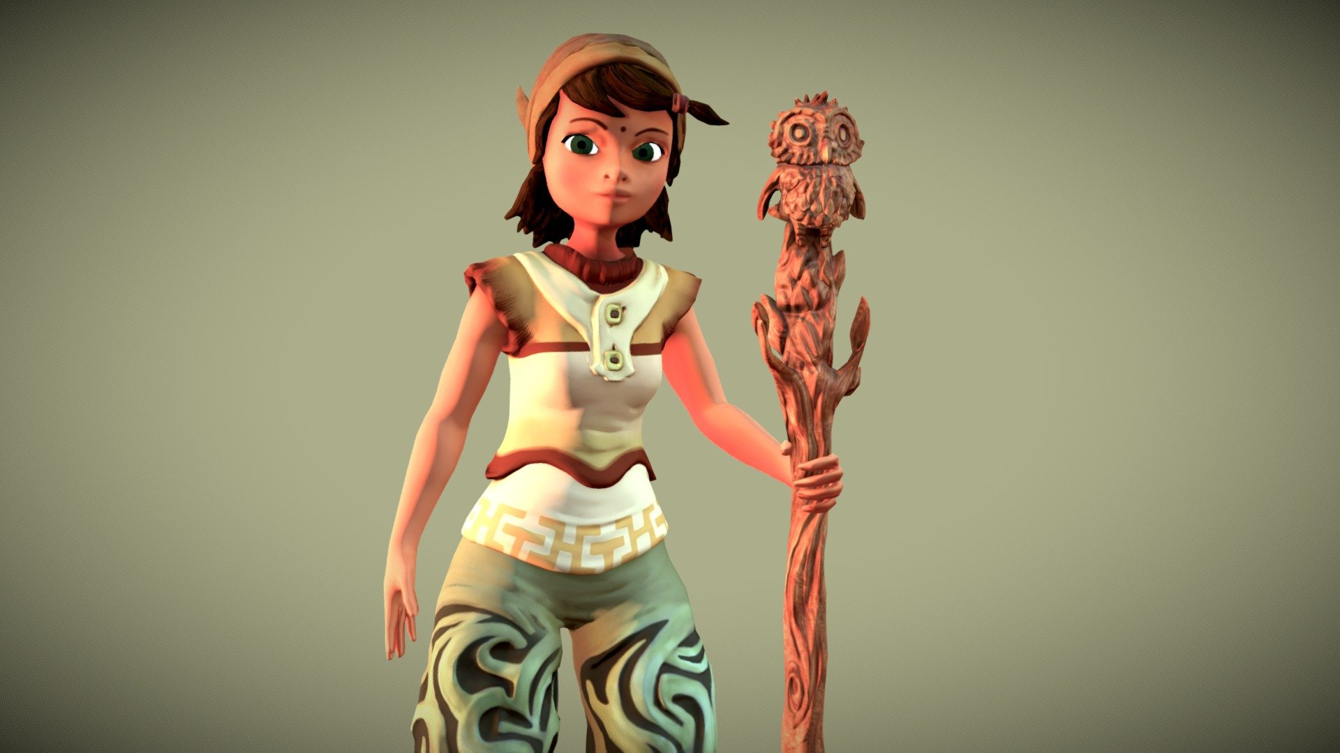 Magic owl stick - 3D model by Mathieu Trabut (@Matotitou) [a4d4b7a ...