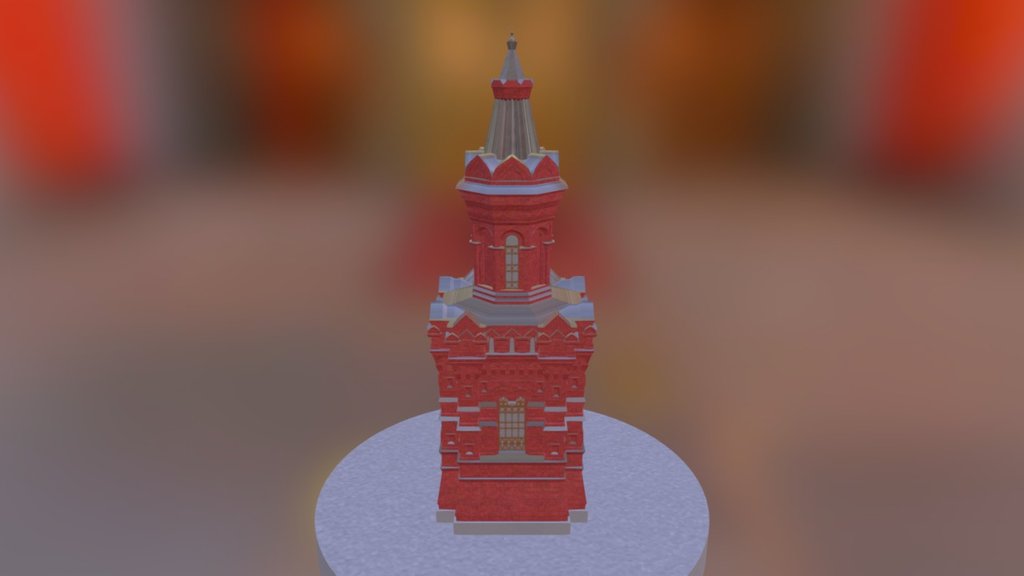 Red Square Tower - 3D model by Vi_Sexton [a4d50fe] - Sketchfab