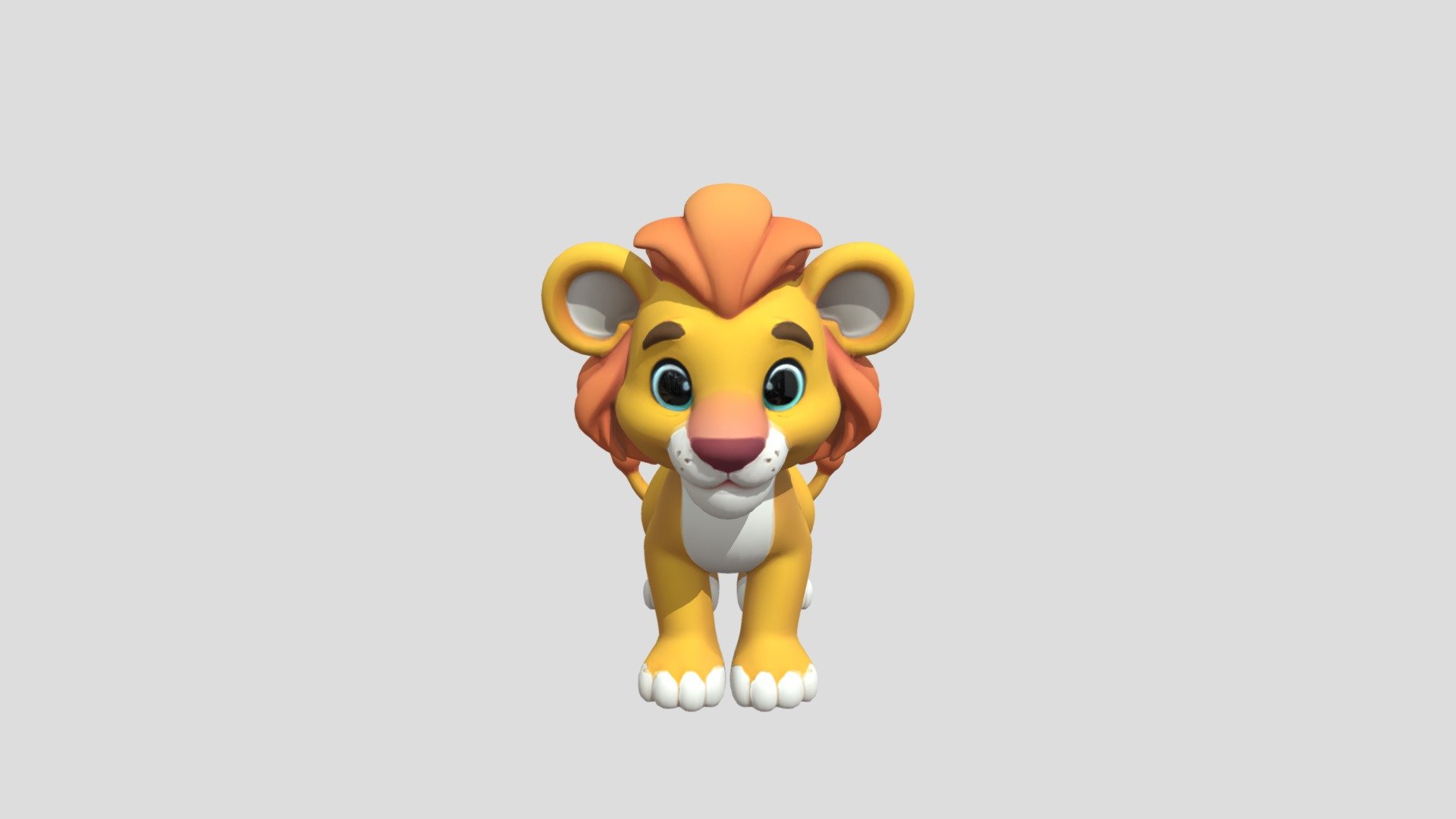 cartoon lion character - 3D model by zktoonz1985 [a4d51b0] - Sketchfab