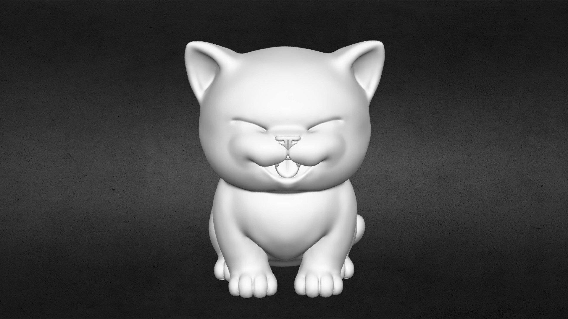 Cute Kitten V2 STL for 3DPrint - 3D model by SeberdrA [a4d98de] - Sketchfab
