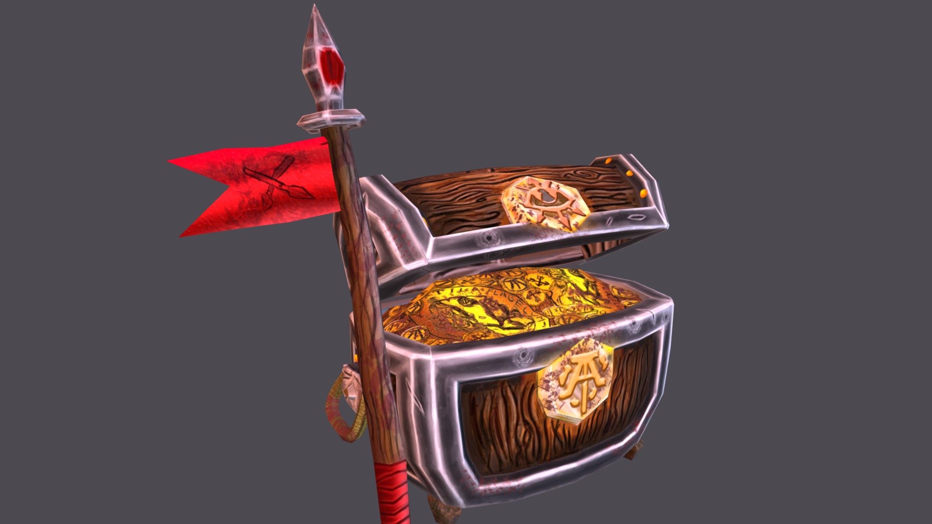 Spear And Chest - 3D model by atillaishi [a4d9d38] - Sketchfab