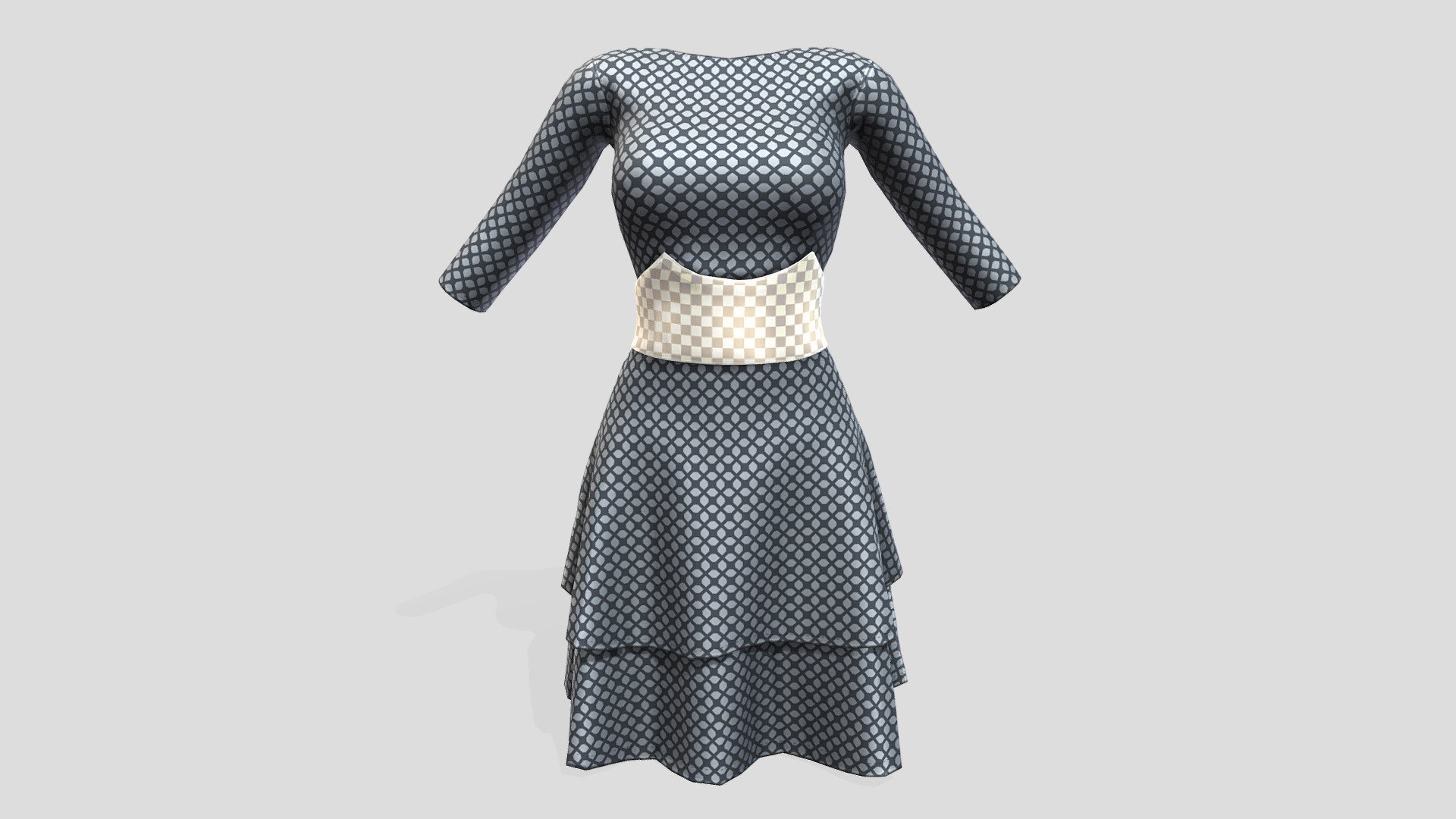 Female Tiered Skirt Dress - Buy Royalty Free 3D model by 3dia [a4db5e7 ...