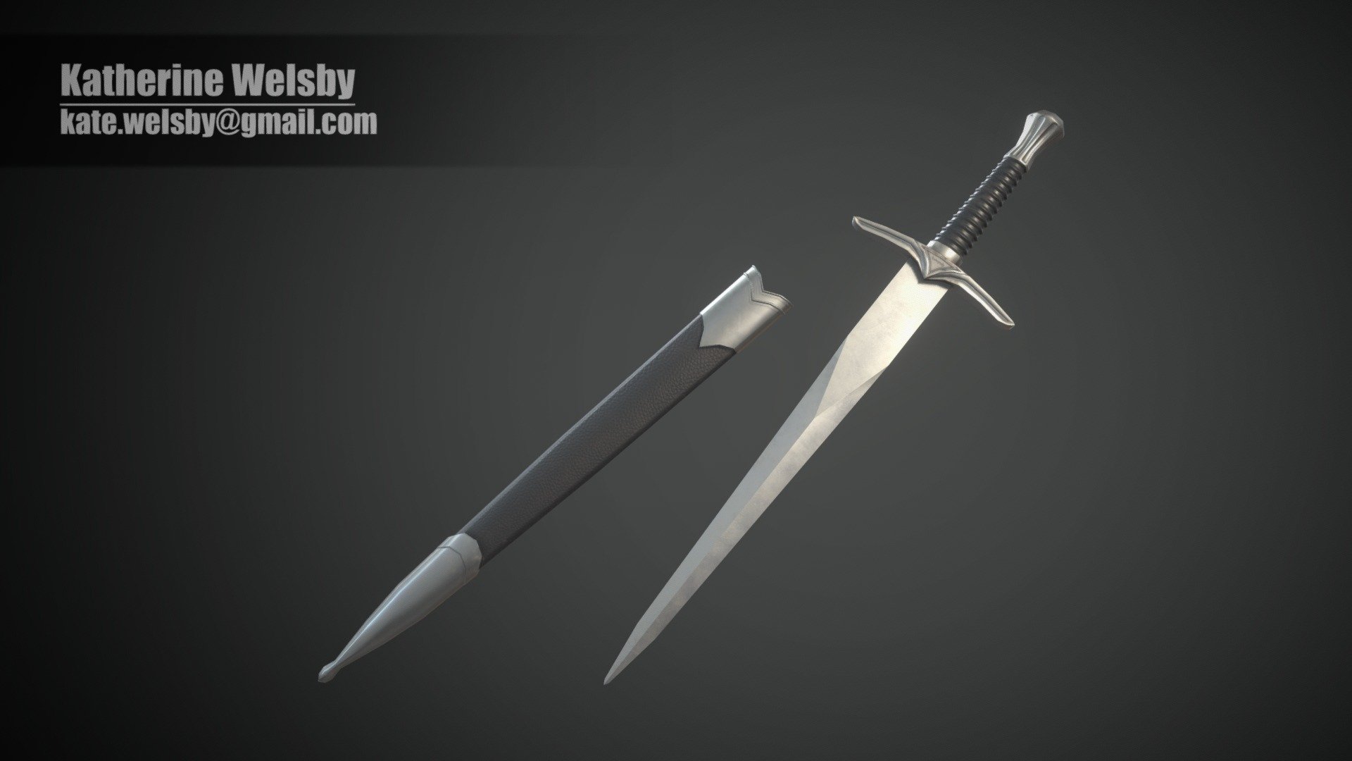Dagger and Sheath - 3D model by Katherine_Welsby [a4dcec1] - Sketchfab