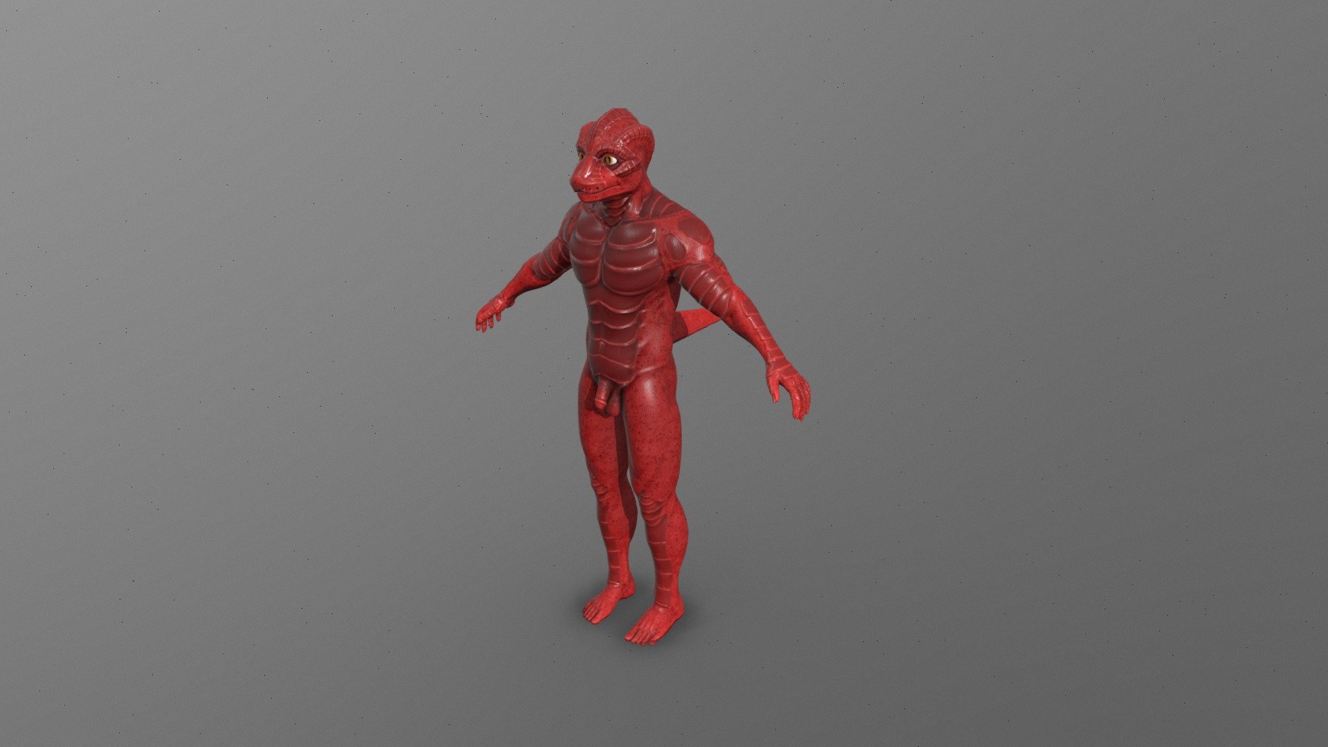 Lizardman Anatomy Practice - 3D model by HarkwellRex [a4debb2] - Sketchfab
