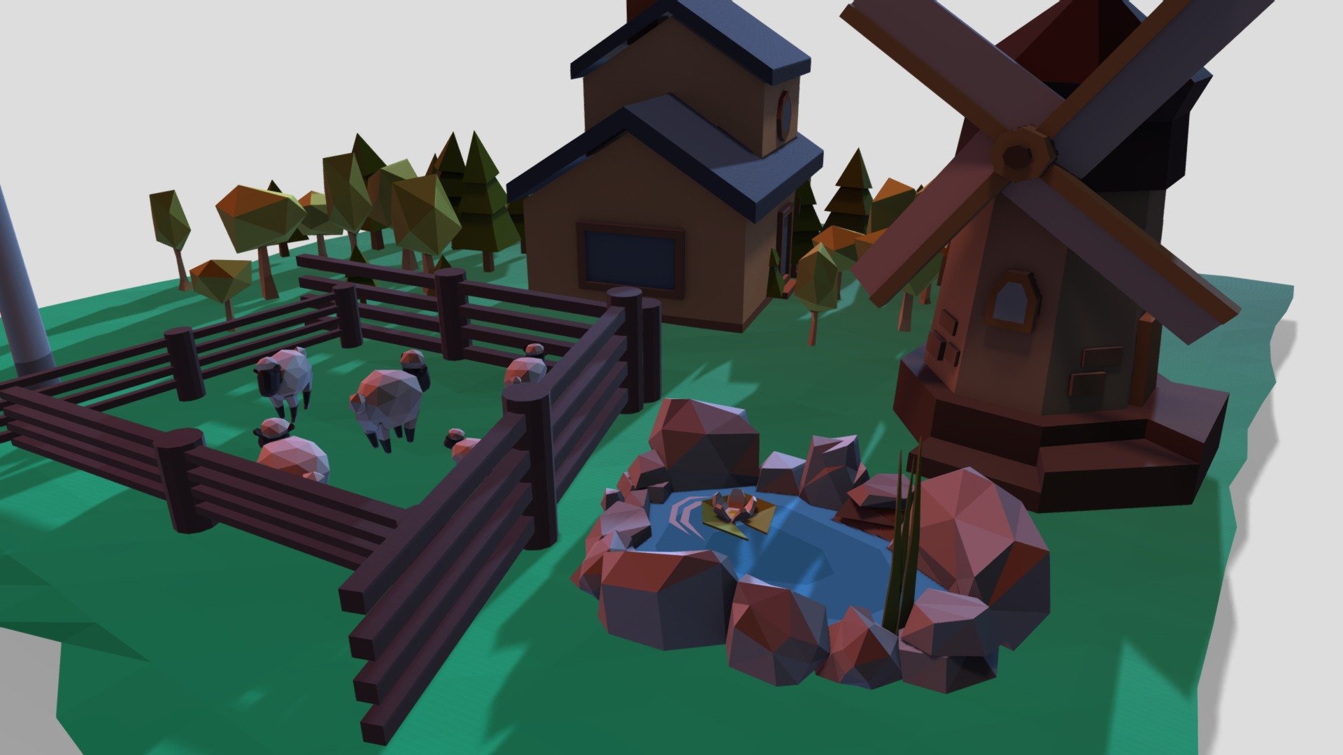 Low Poly Farm - Download Free 3D model by jafetmorales [a4e01e1 ...